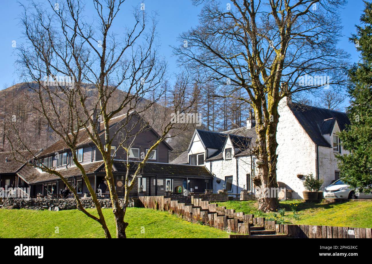 Glen Coe Highland Scotland the Clachaig Inn or hotel Stock Photo - Alamy