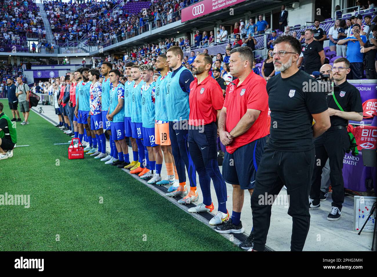 Orlando, Florida, March 27, 2023, El Salvador and USA players and ...