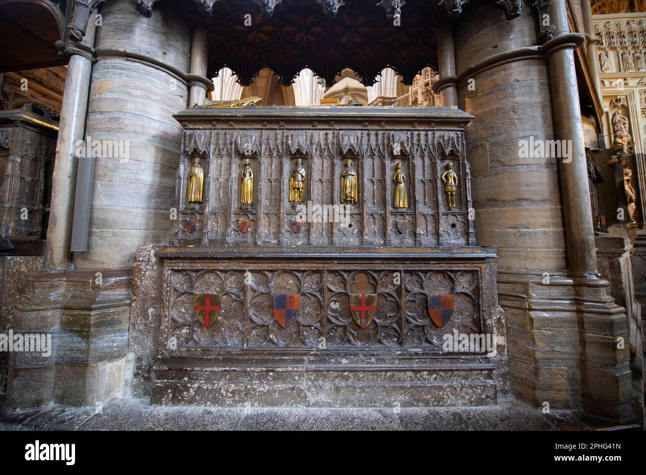 Tomb of King Edward III in Lady Chapel in Westminster Abbey. The church ...