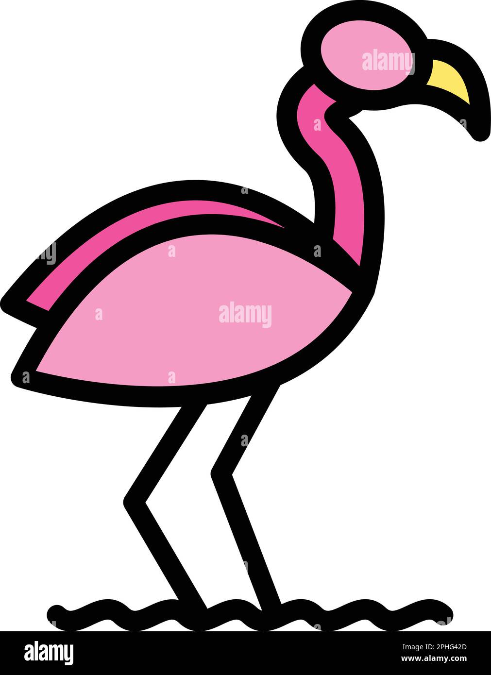 Linear flamingo icon. Outline Linear flamingo vector icon for web ...