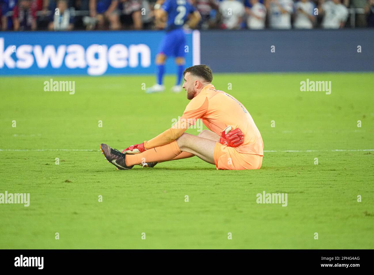 Orlando, Florida, March 27, 2023, USA Goalkeeper Matt Turner #1 sitting ...