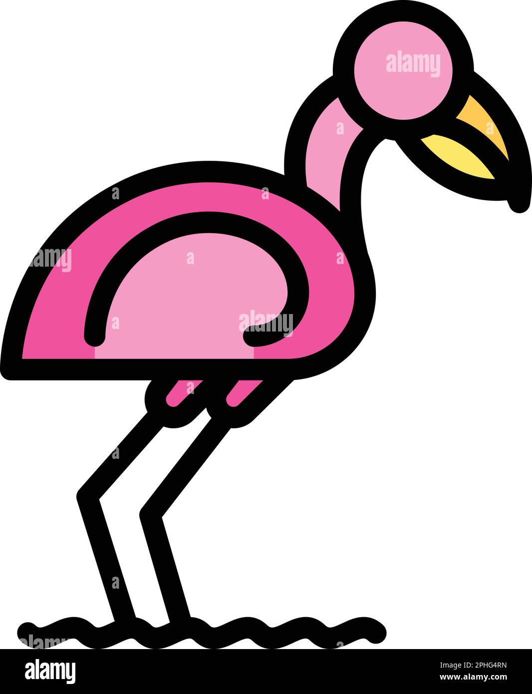 Leg flamingo icon. Outline Leg flamingo vector icon for web design ...