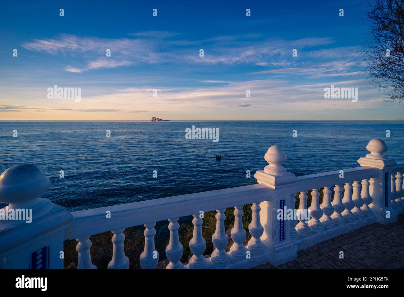 Looking out to sea from the Balcon de Mediterraneo at the Isla de ...