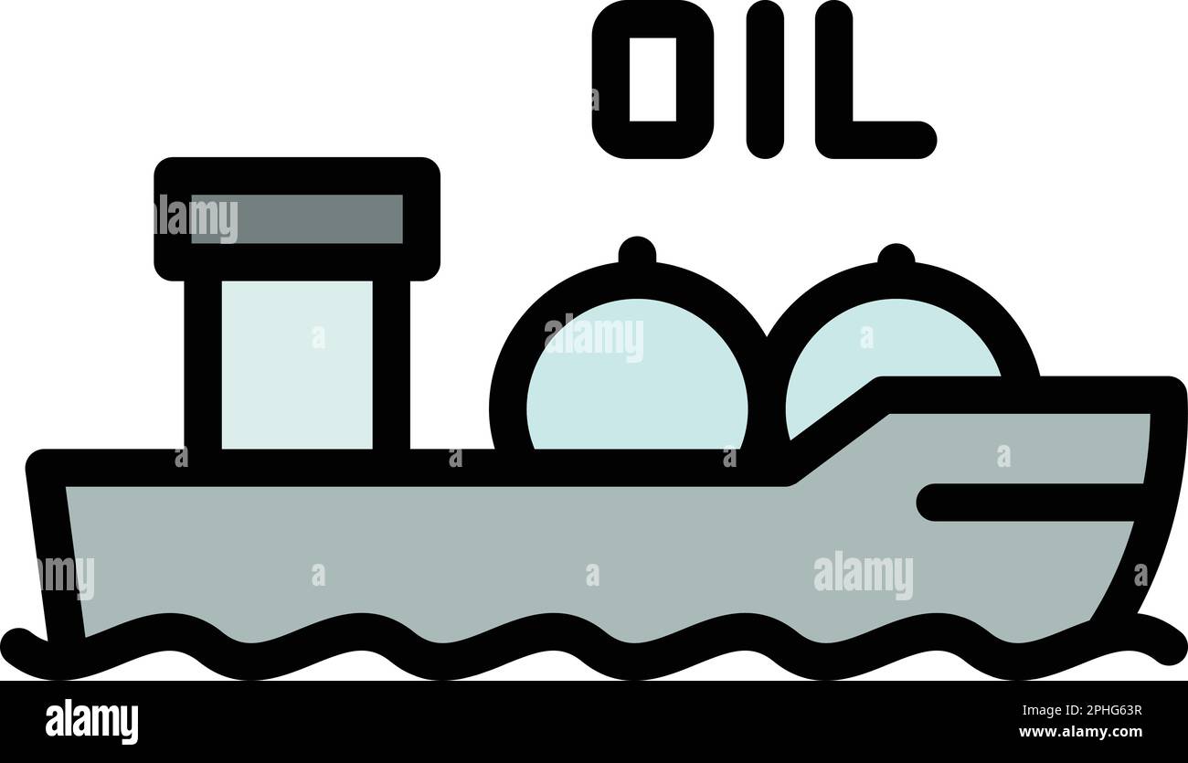 Boat oil icon. Outline Boat oil vector icon for web design isolated on ...
