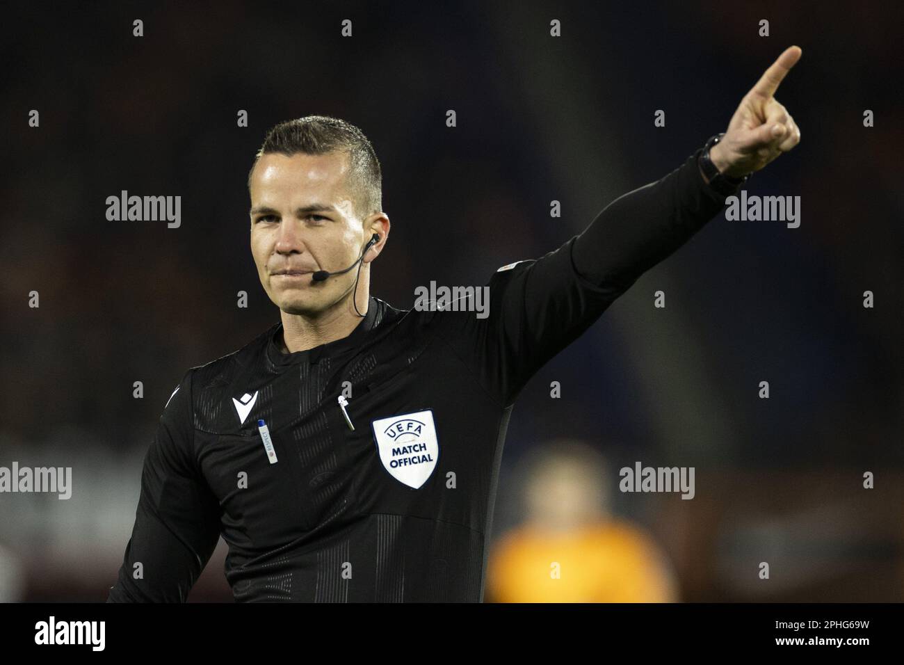 ROTTERDAM - Referee Morten Krogh during the UEFA European Championship ...