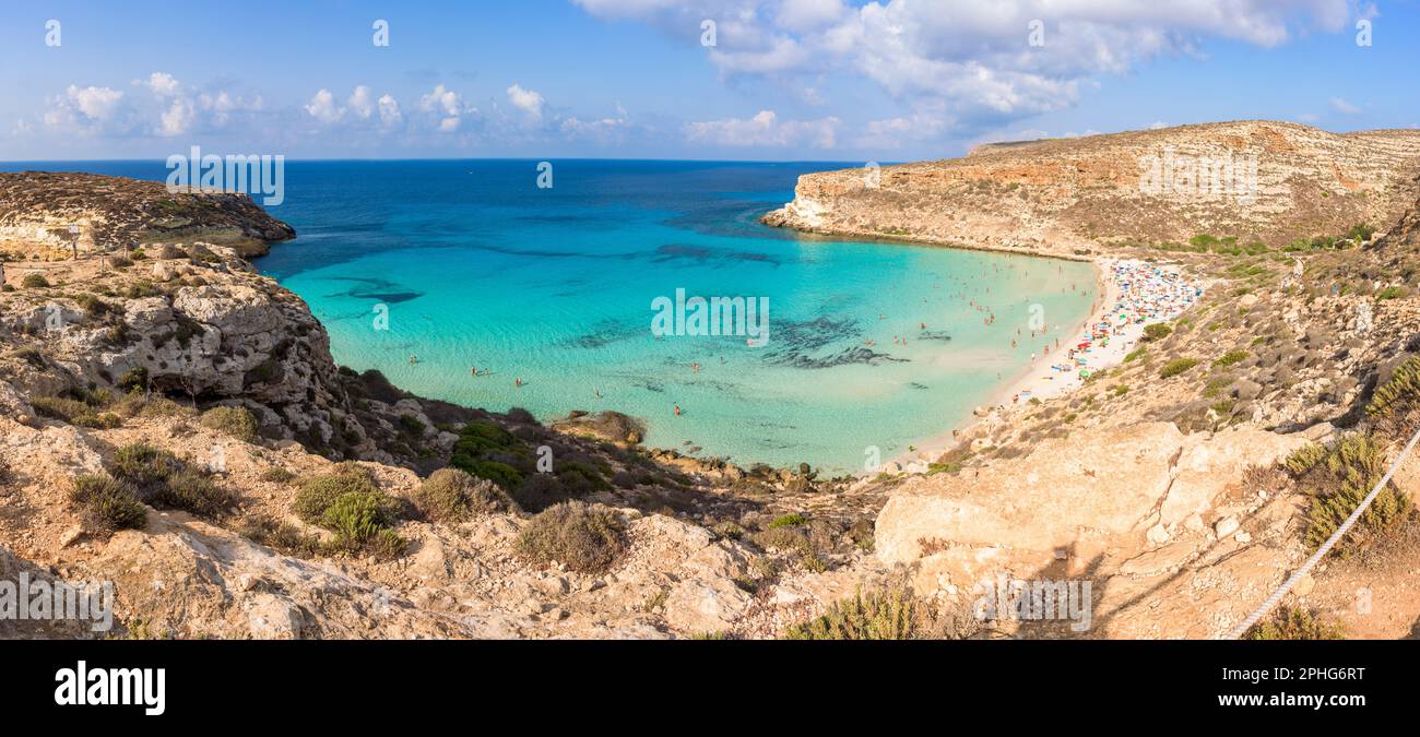 Isola dei Conigli (Rabbit Island) and its beautiful beach with ...