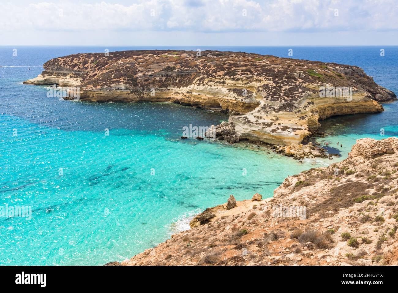 Isola dei Conigli (Rabbit Island) and its beautiful beach with ...