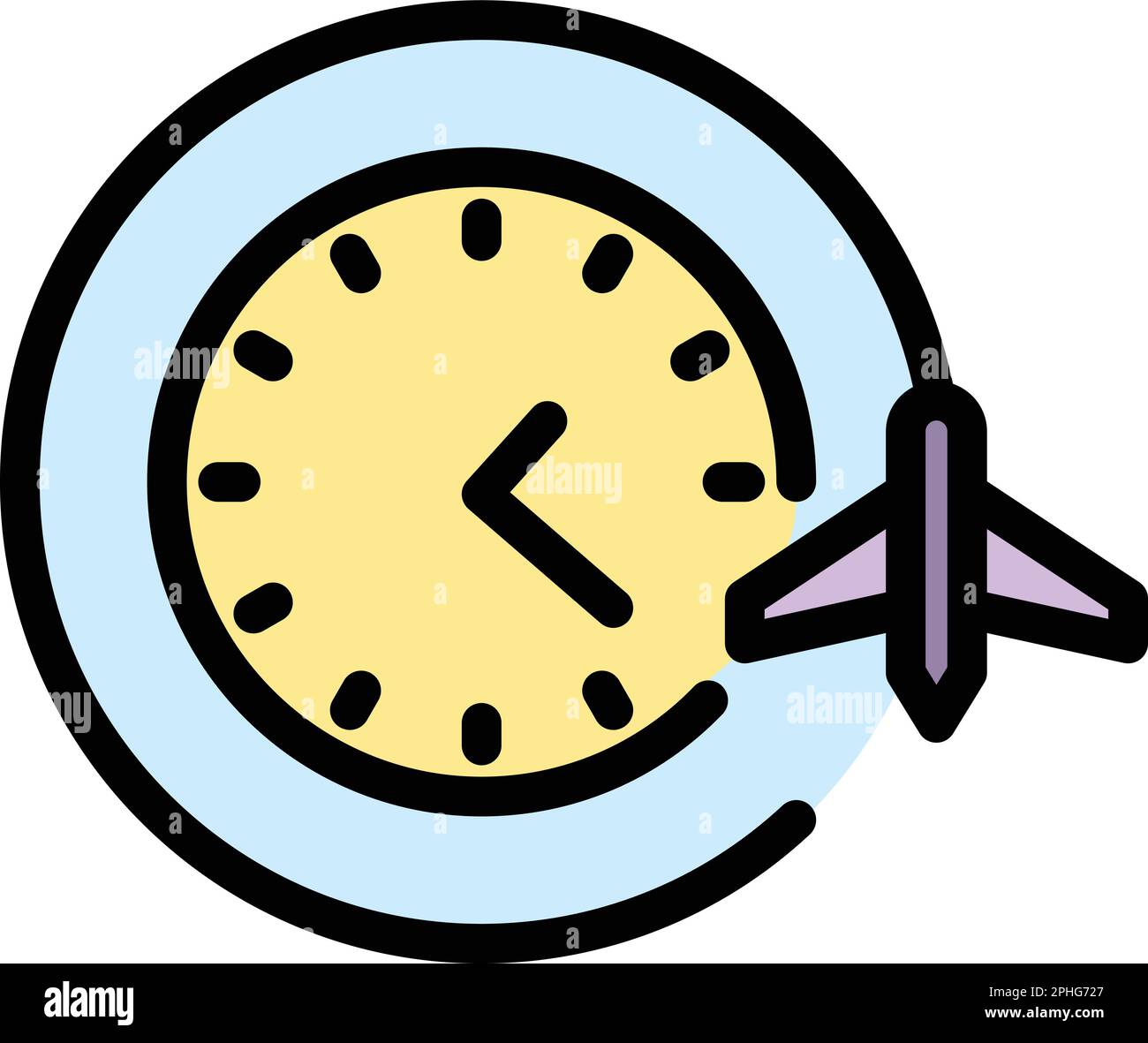 Jet Lag Icon Outline Jet Lag Vector Icon For Web Design Isolated On White Background Color Flat