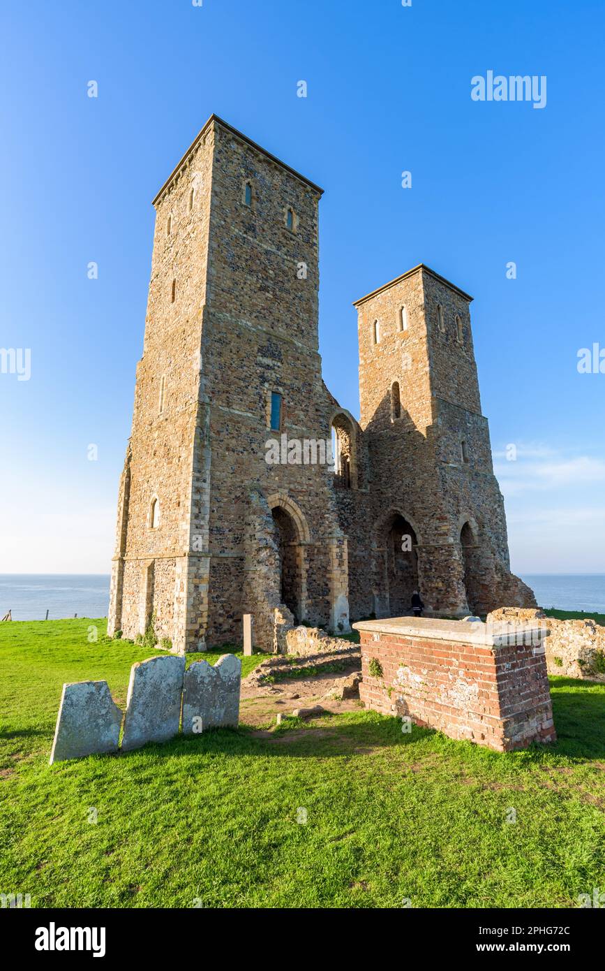 Reculver Towers and Park, near Herne Bay in Kent, England Stock Photo ...