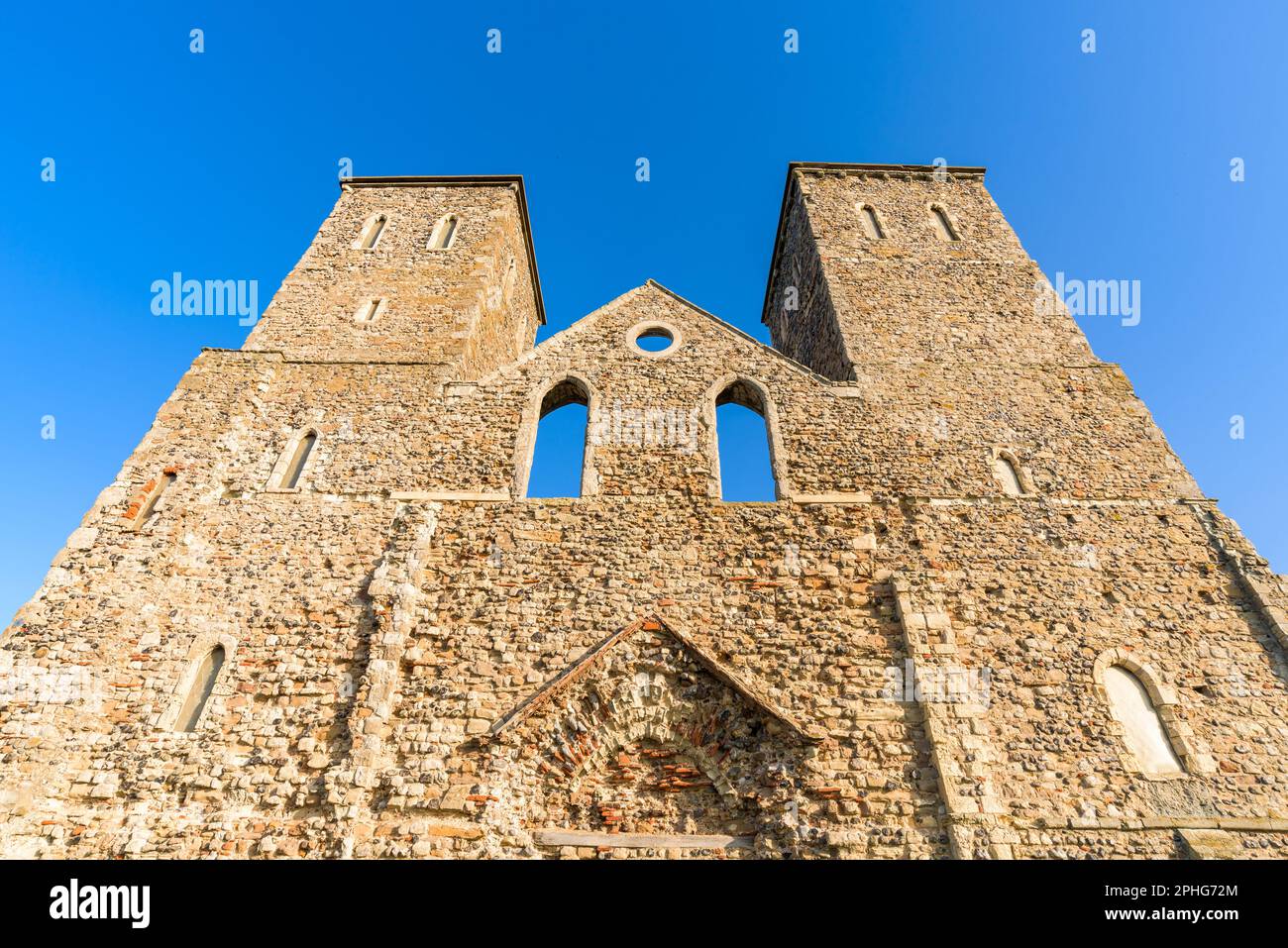 Reculver Towers and Park, near Herne Bay in Kent, England Stock Photo ...
