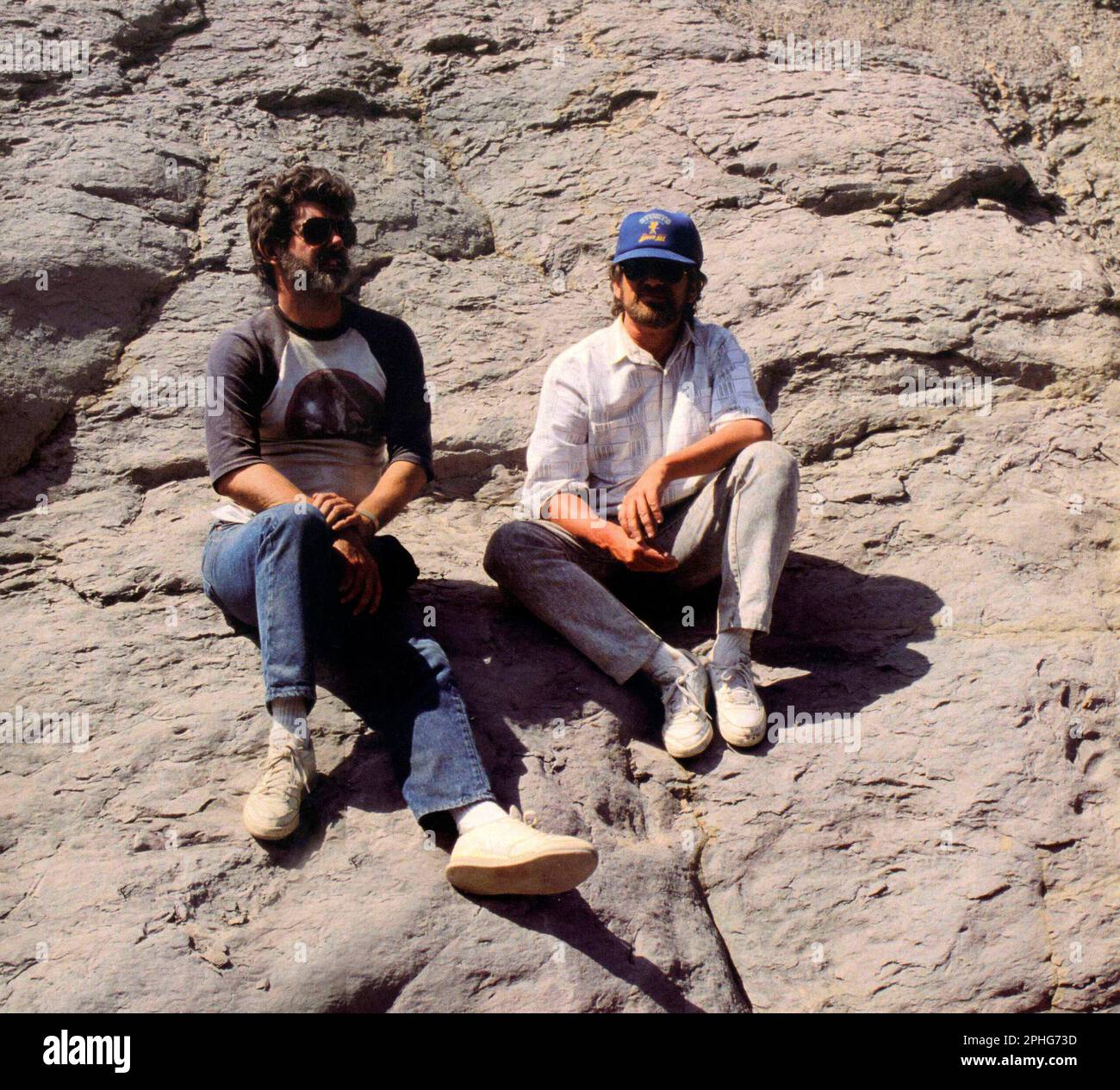STEVEN SPIELBERG and GEORGE LUCAS in INDIANA JONES AND THE LAST CRUSADE ...