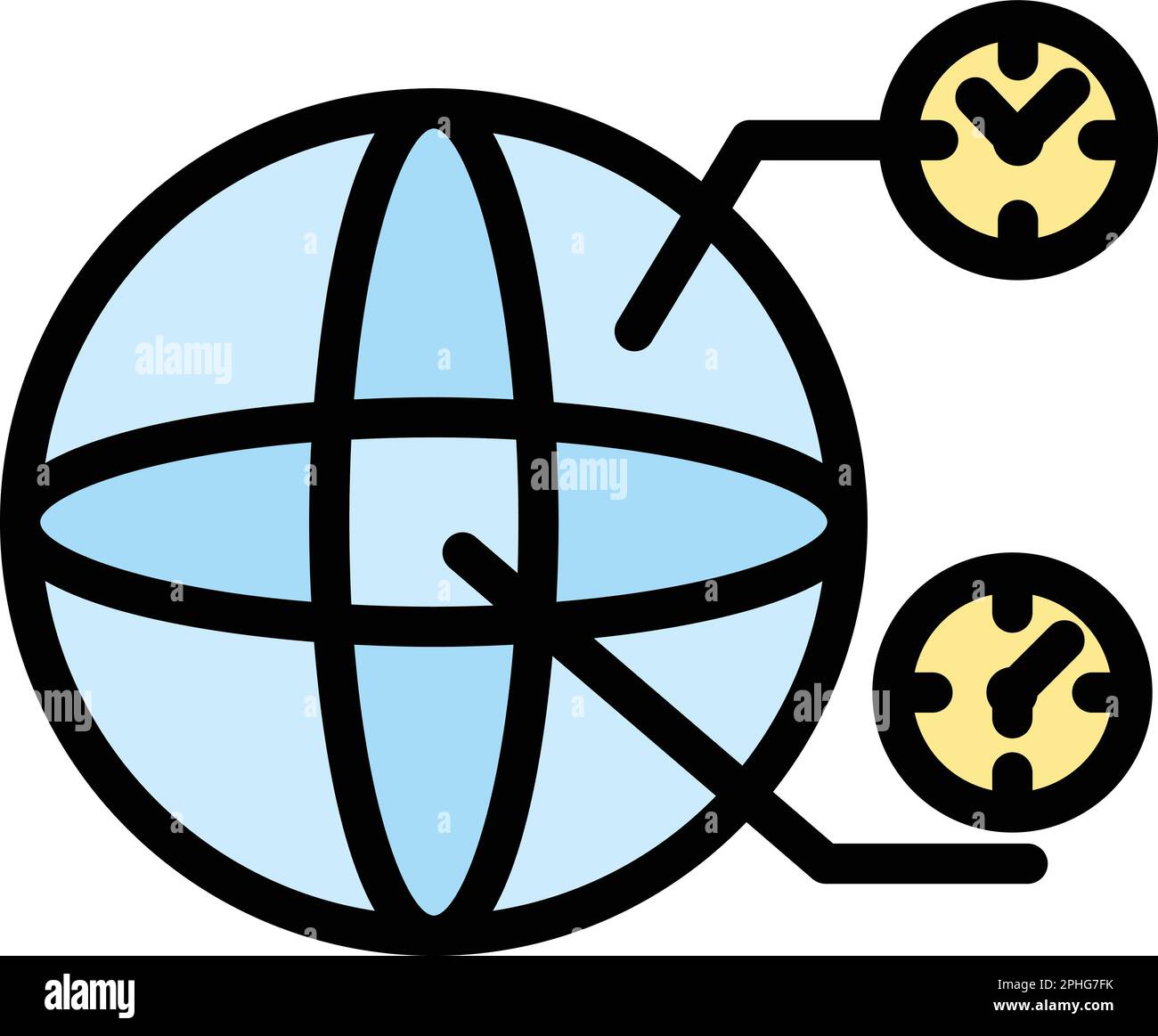 Air jet lag icon. Outline Air jet lag vector icon for web design isolated on white background ...