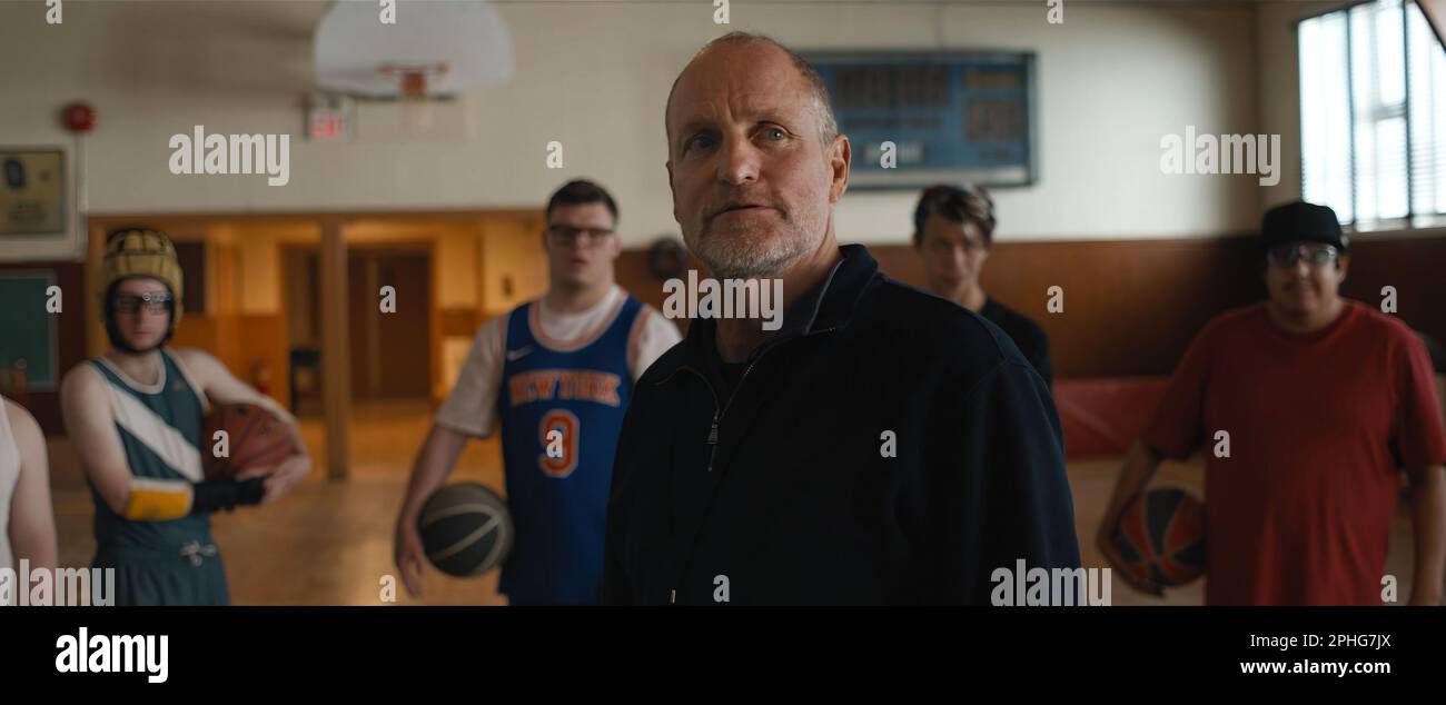 WOODY HARRELSON in CHAMPIONS (2023), directed by BOBBY FARRELLY. Credit ...