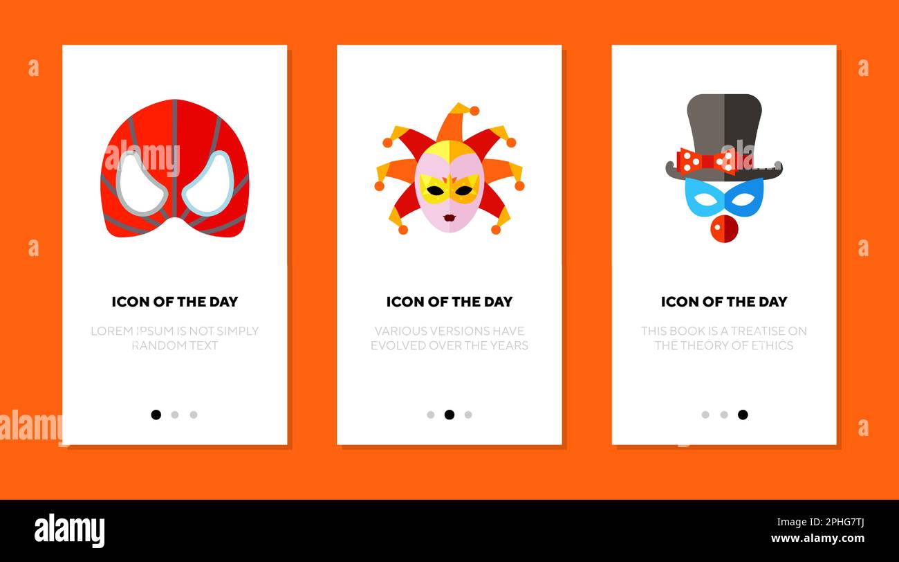 Costume mask flat icon set Stock Vector Image & Art - Alamy