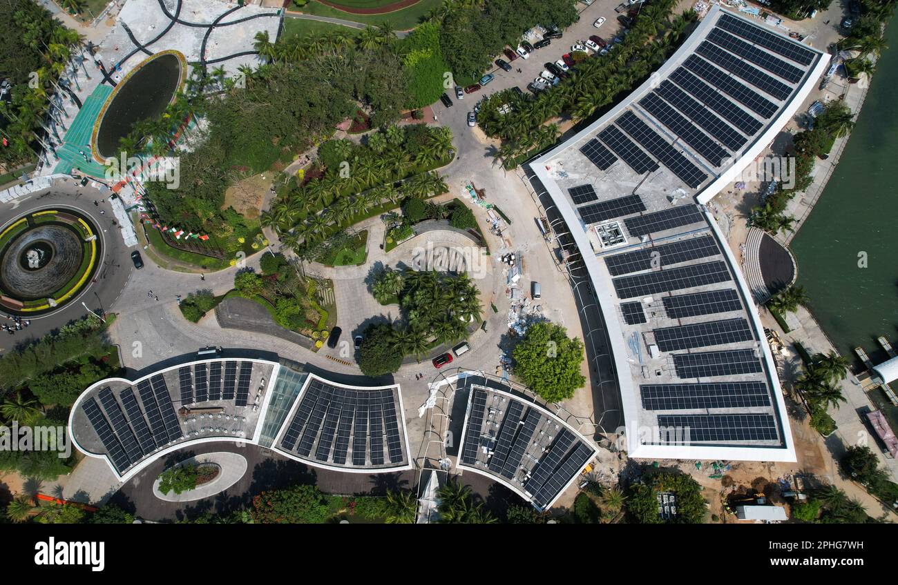 (230328) -- BOAO, March 28, 2023 (Xinhua) -- This aerial photo taken on ...