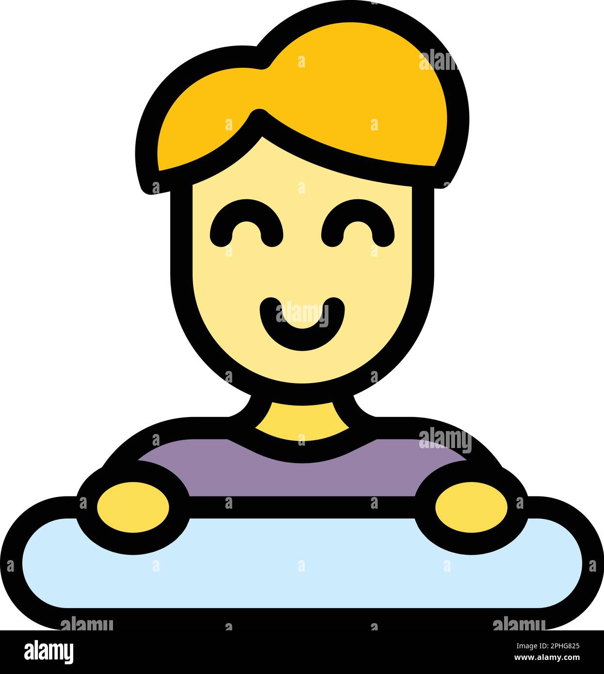 Boy jet lag icon. Outline Boy jet lag vector icon for web design ...