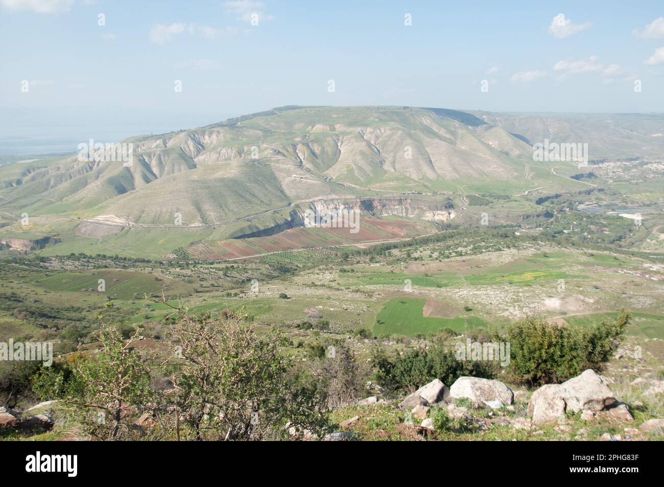 View of Golan Heights and Lake Tiberias (Sea of Galilee), Irbid ...