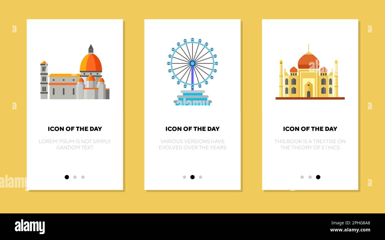 Country landmarks flat icon set Stock Vector Image & Art - Alamy