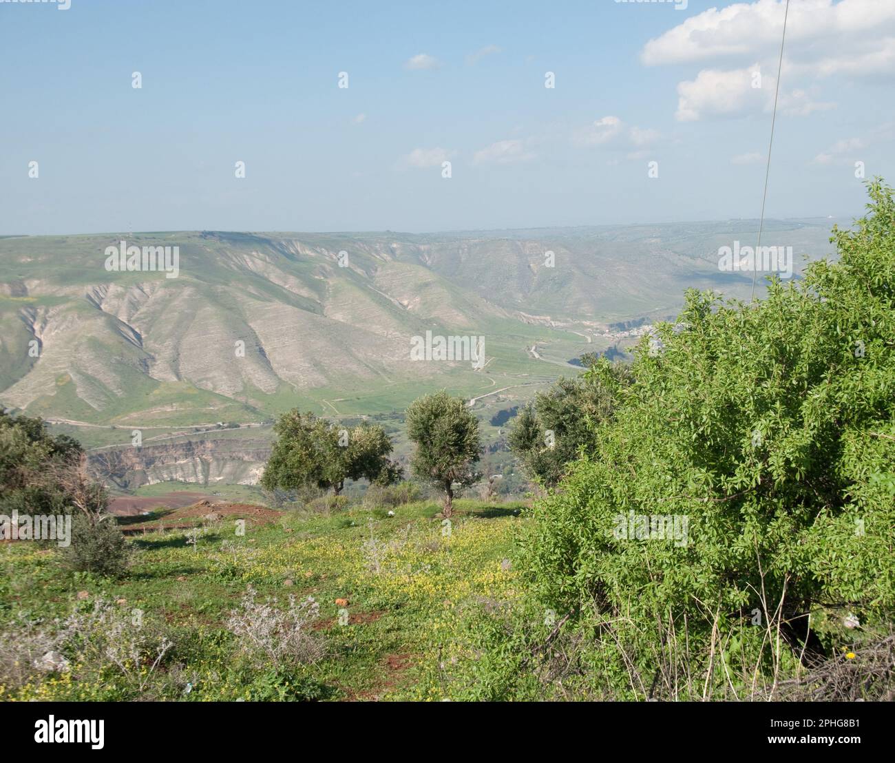 View of Golan Heights and Lake Tiberias (Sea of Galilee), Irbid ...