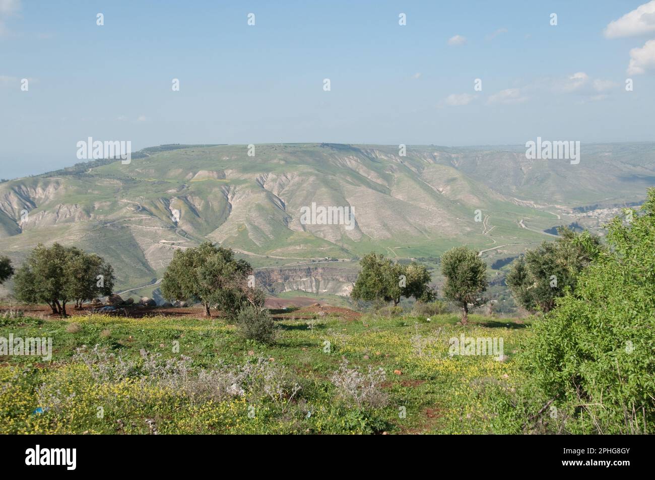View of Golan Heights and Lake Tiberias (Sea of Galilee), Irbid ...