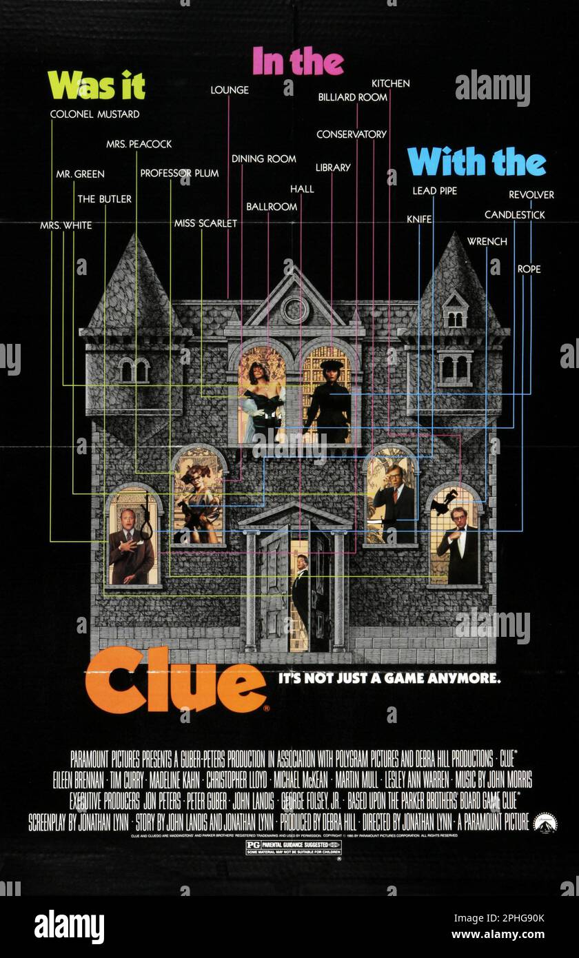 CLUE (1985), directed by JONATHAN LYNN. Credit: PARAMOUNT PICTURES ...