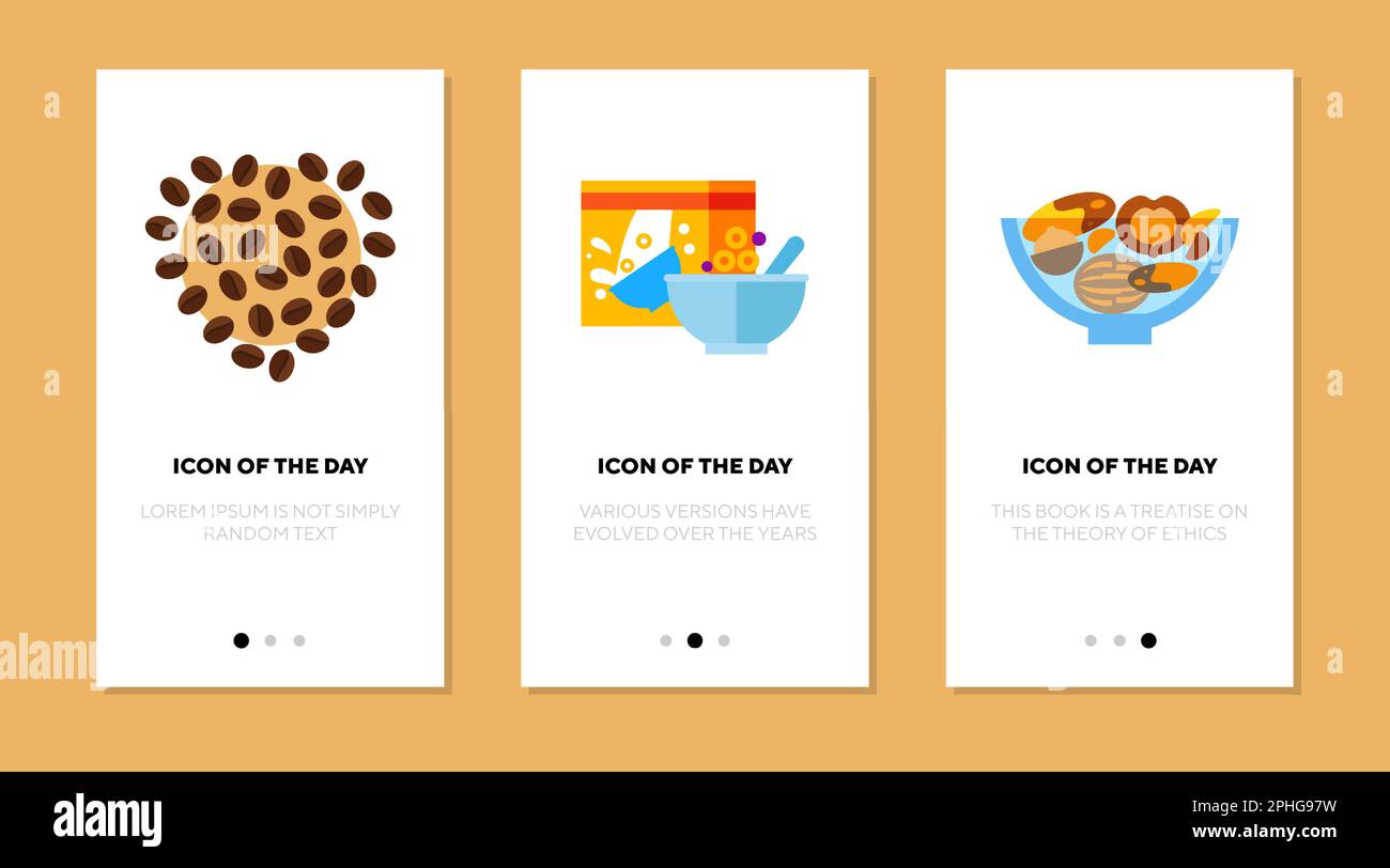 Small meal flat icon set Stock Vector Image & Art - Alamy