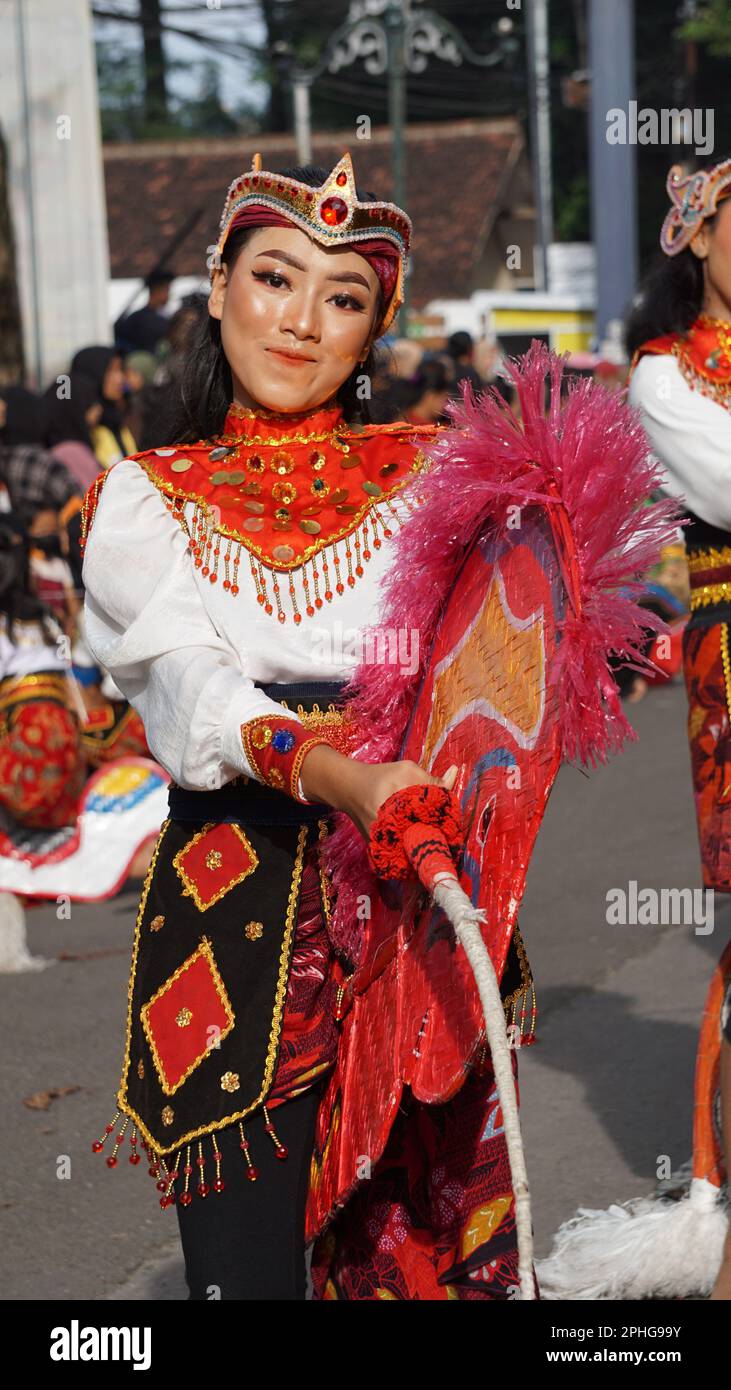Indonesian performing Jaranan dance (kuda lumping, kuda kepang). This ...