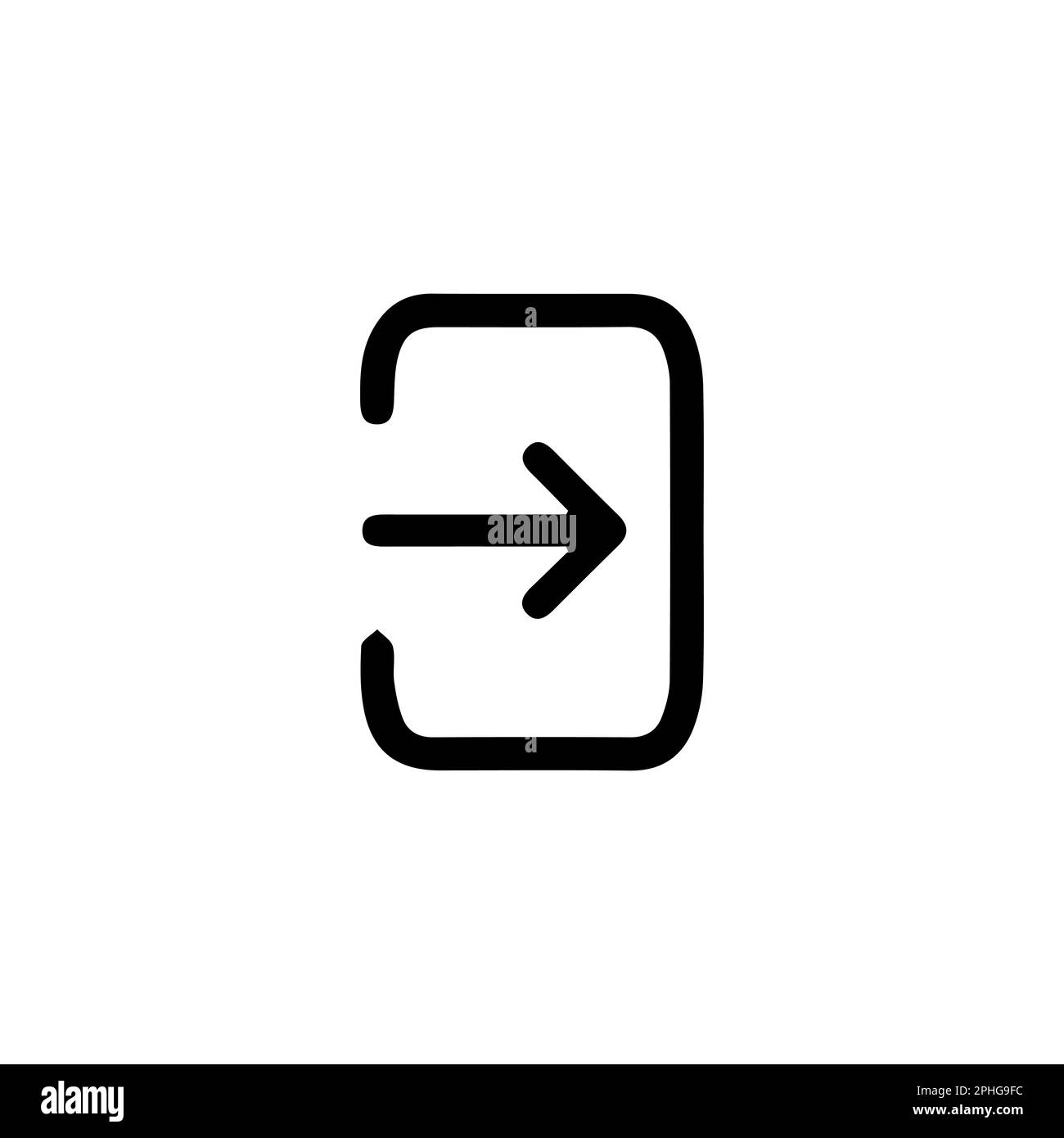 Login Icon in trendy flat style isolated on white background. Approach ...