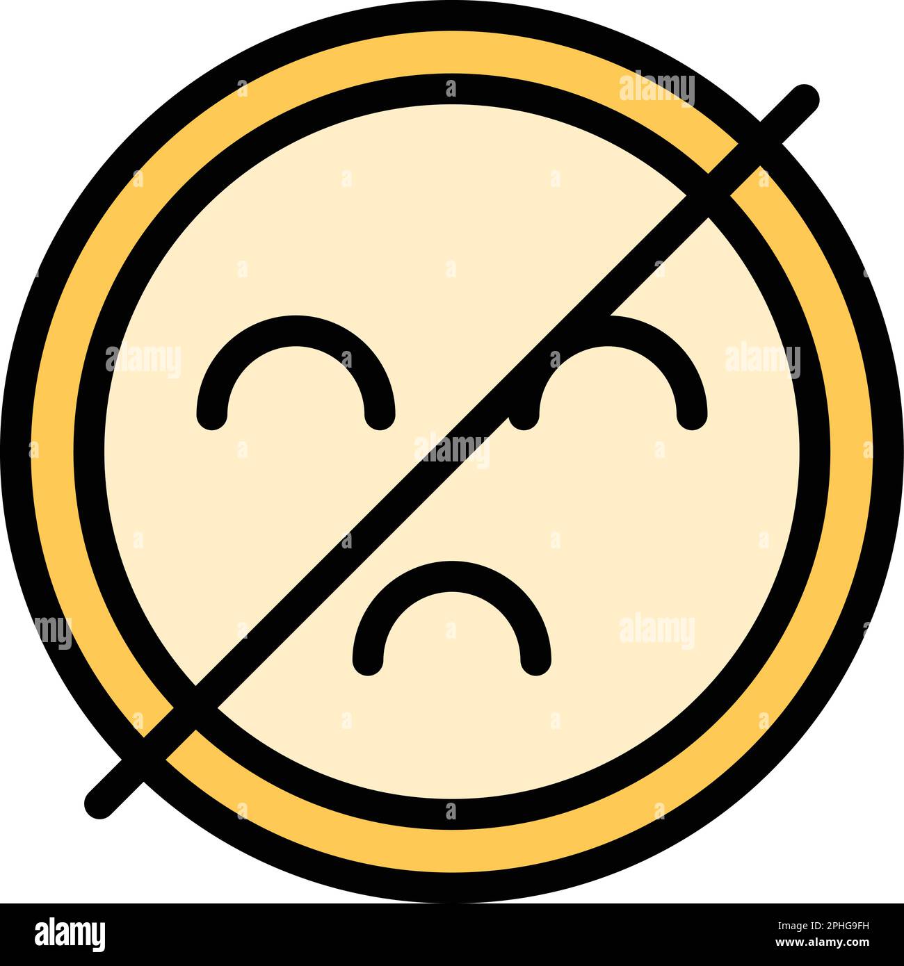 No stress icon. Outline No stress vector icon for web design isolated ...