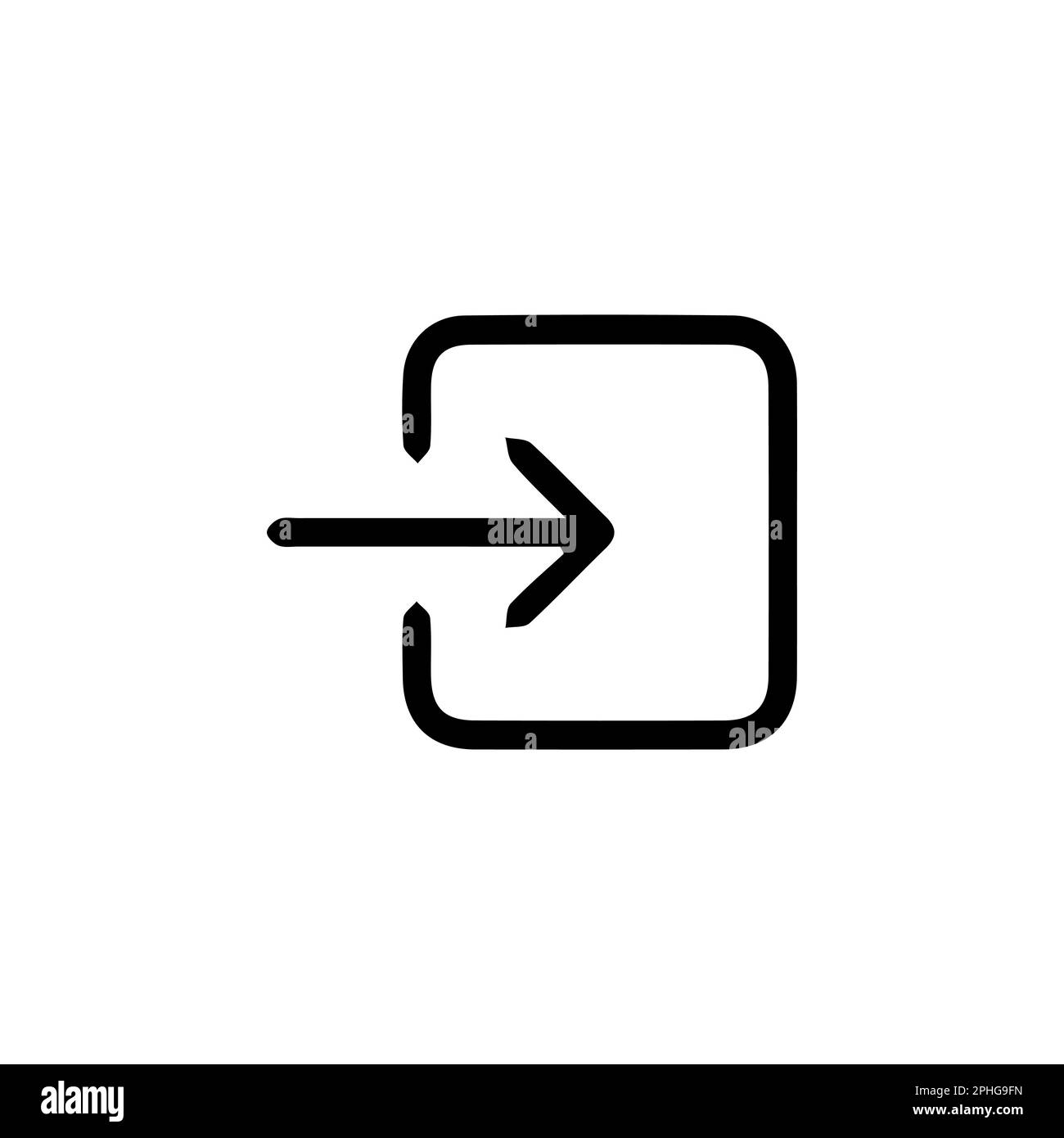 Login Icon in trendy flat style isolated on white background. Approach ...