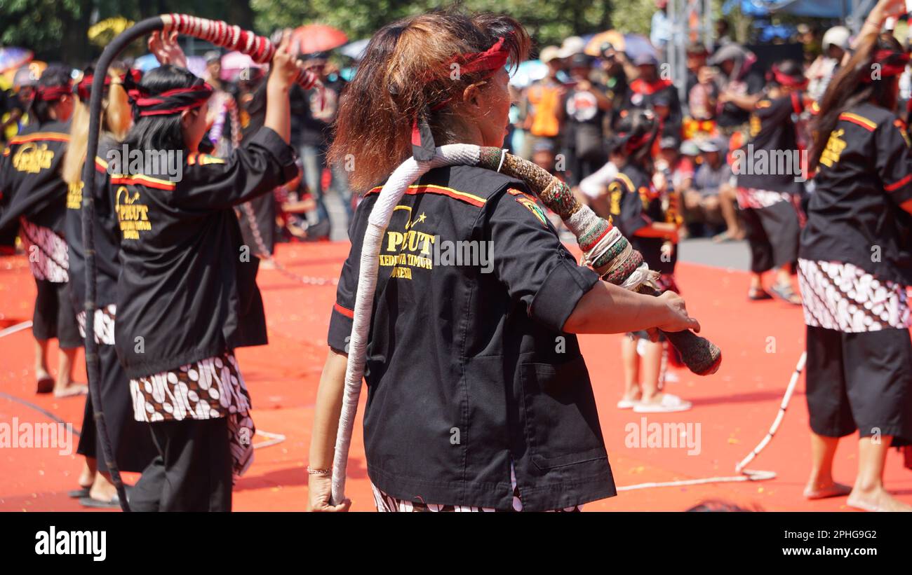 People performing pecut samandiman. The Samandiman Whip is a magic ...