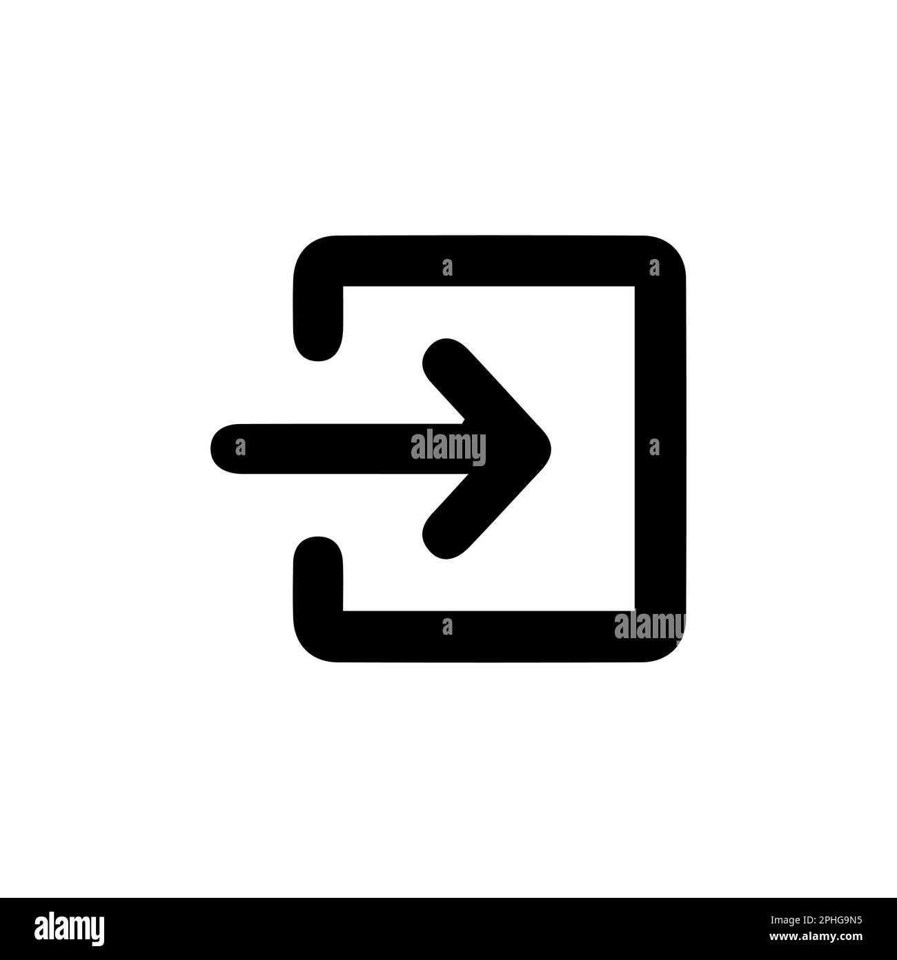 Login Icon in trendy flat style isolated on white background. Approach ...