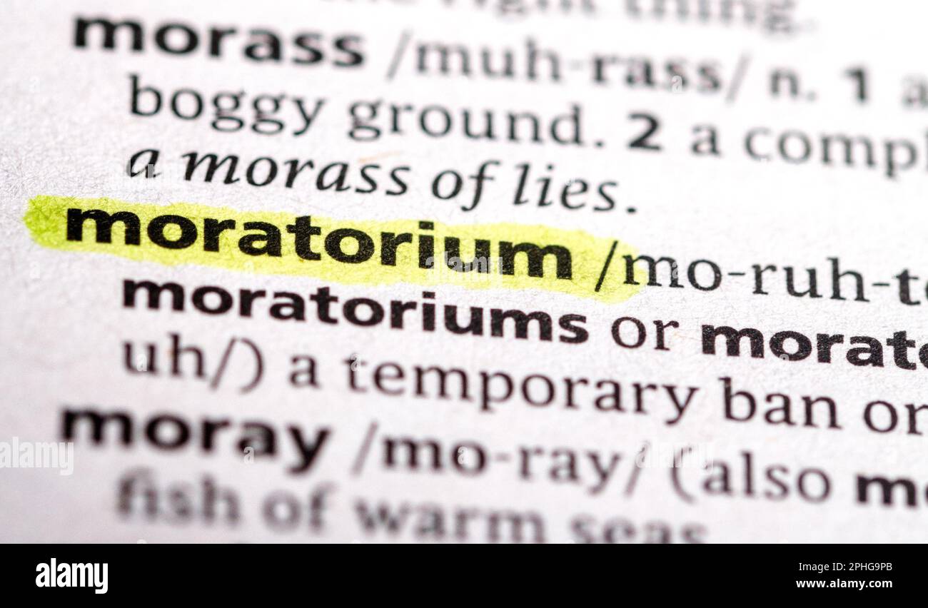 Moratorium hi-res stock photography and images - Alamy