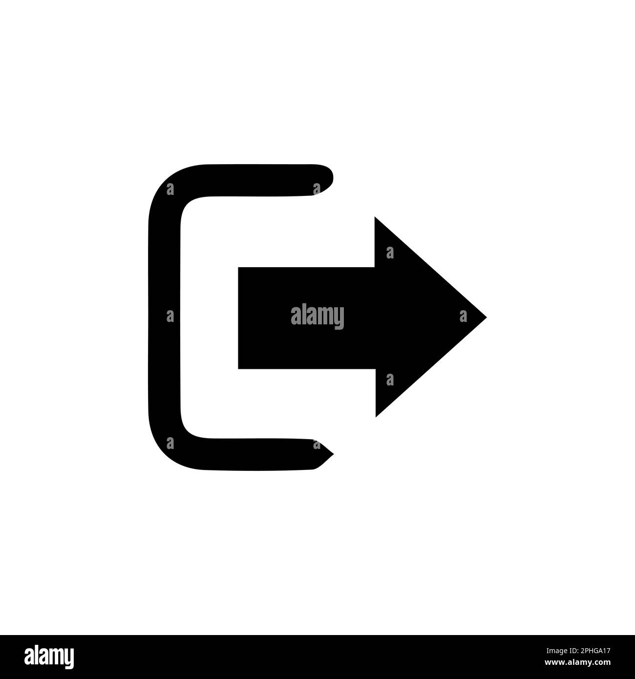 Login Icon in trendy flat style isolated on white background. Approach ...