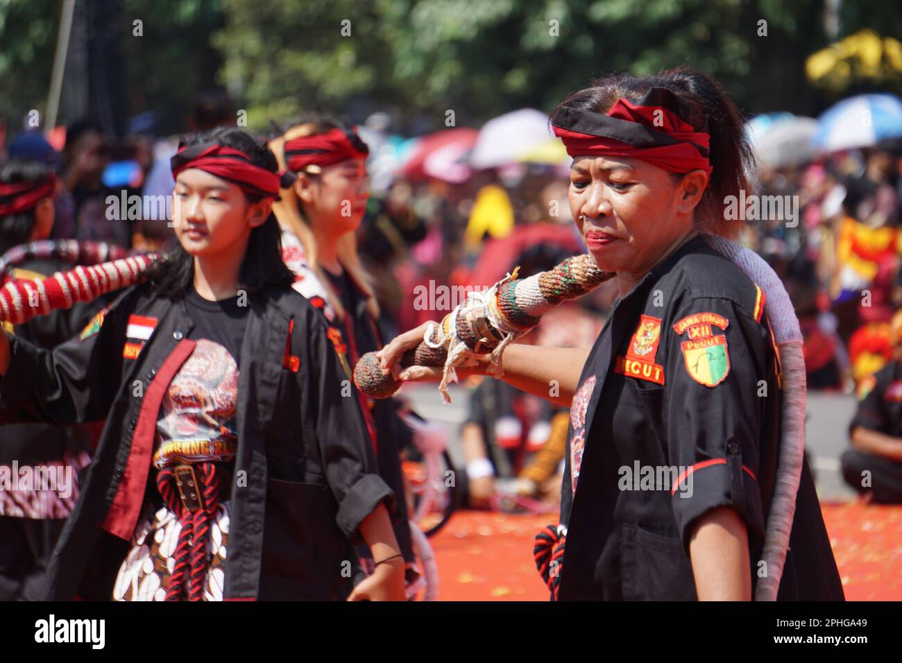 People performing pecut samandiman. The Samandiman Whip is a magic ...