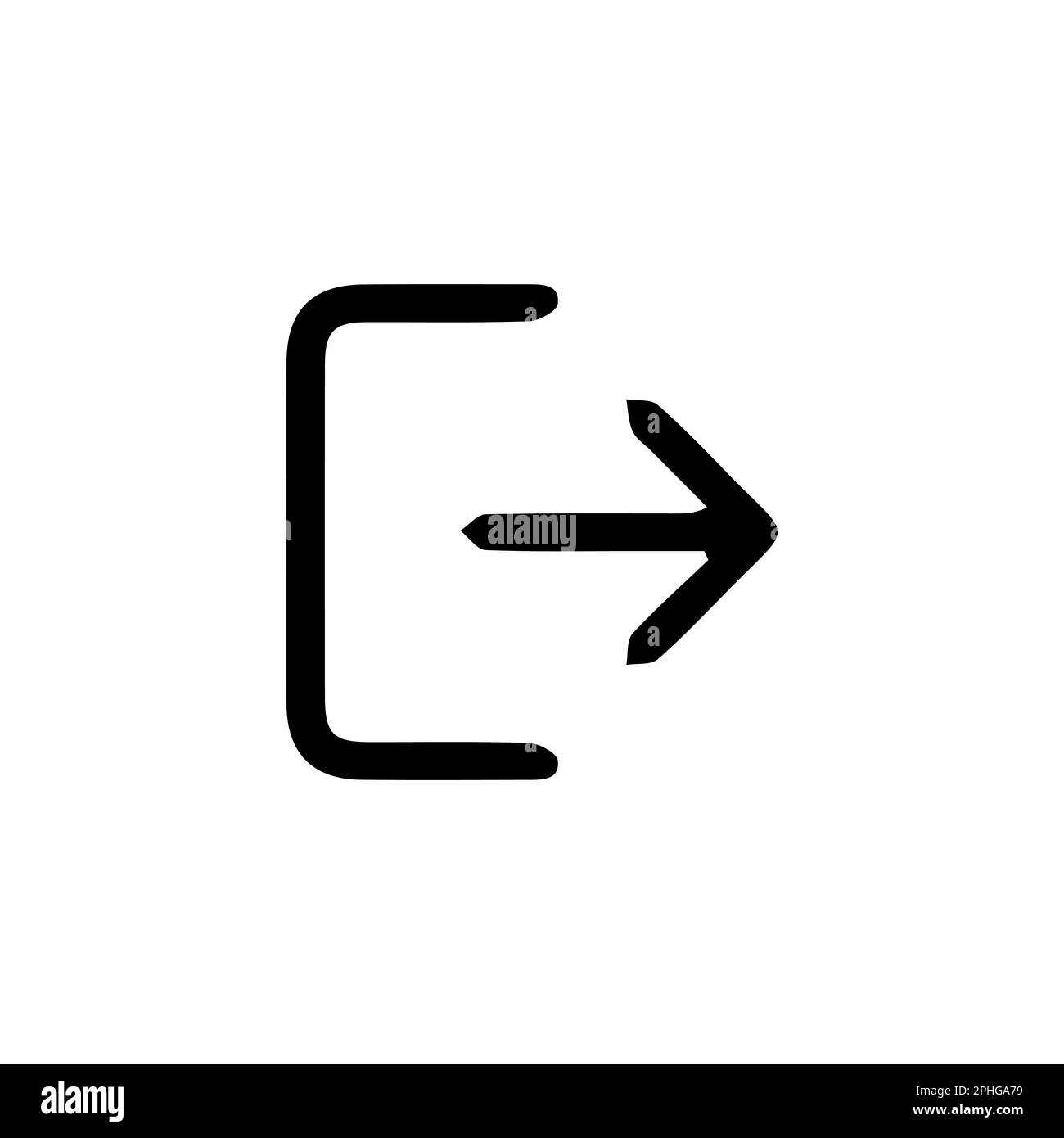 Login Icon in trendy flat style isolated on white background. Approach ...