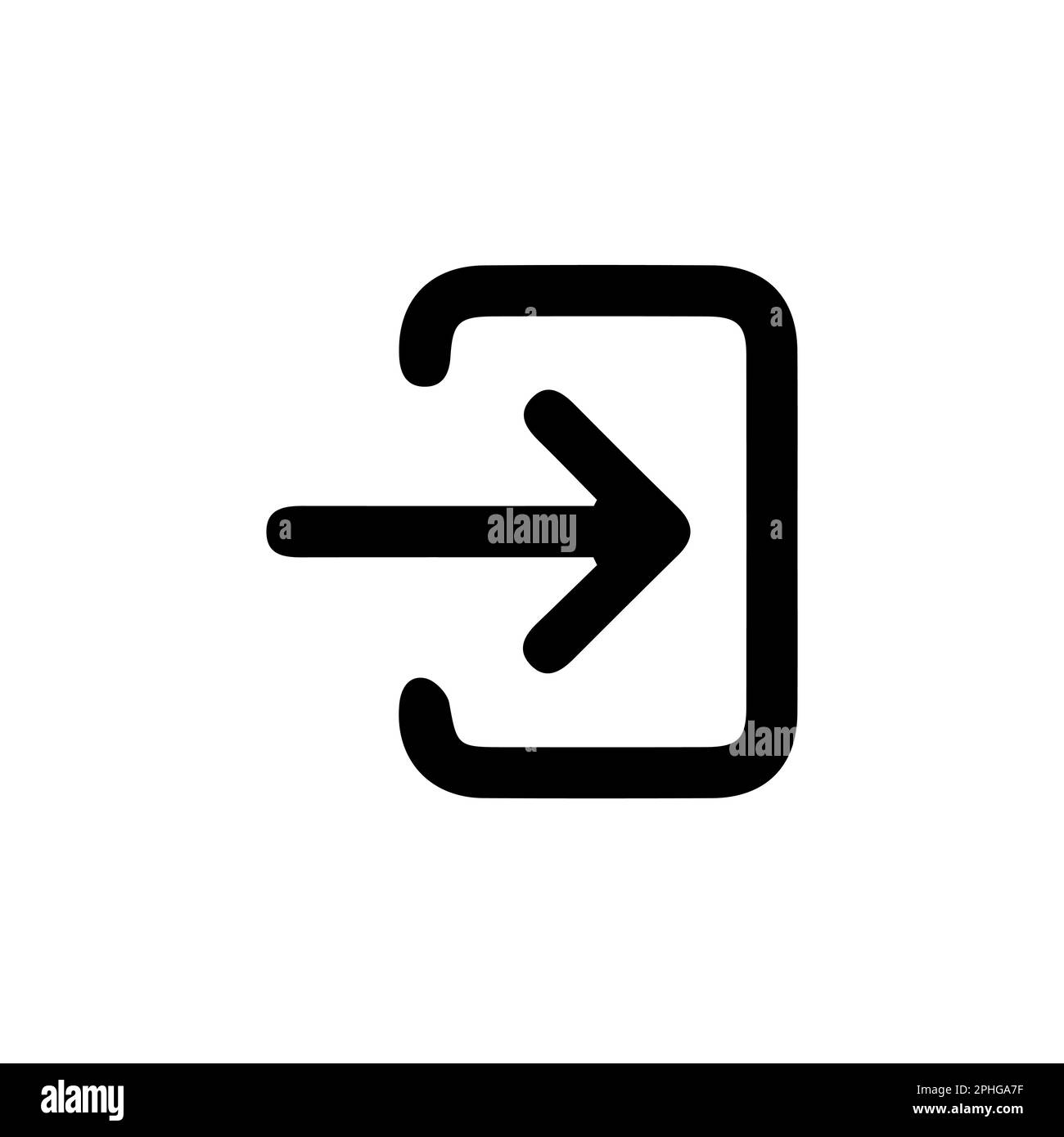 Login Icon in trendy flat style isolated on white background. Approach ...