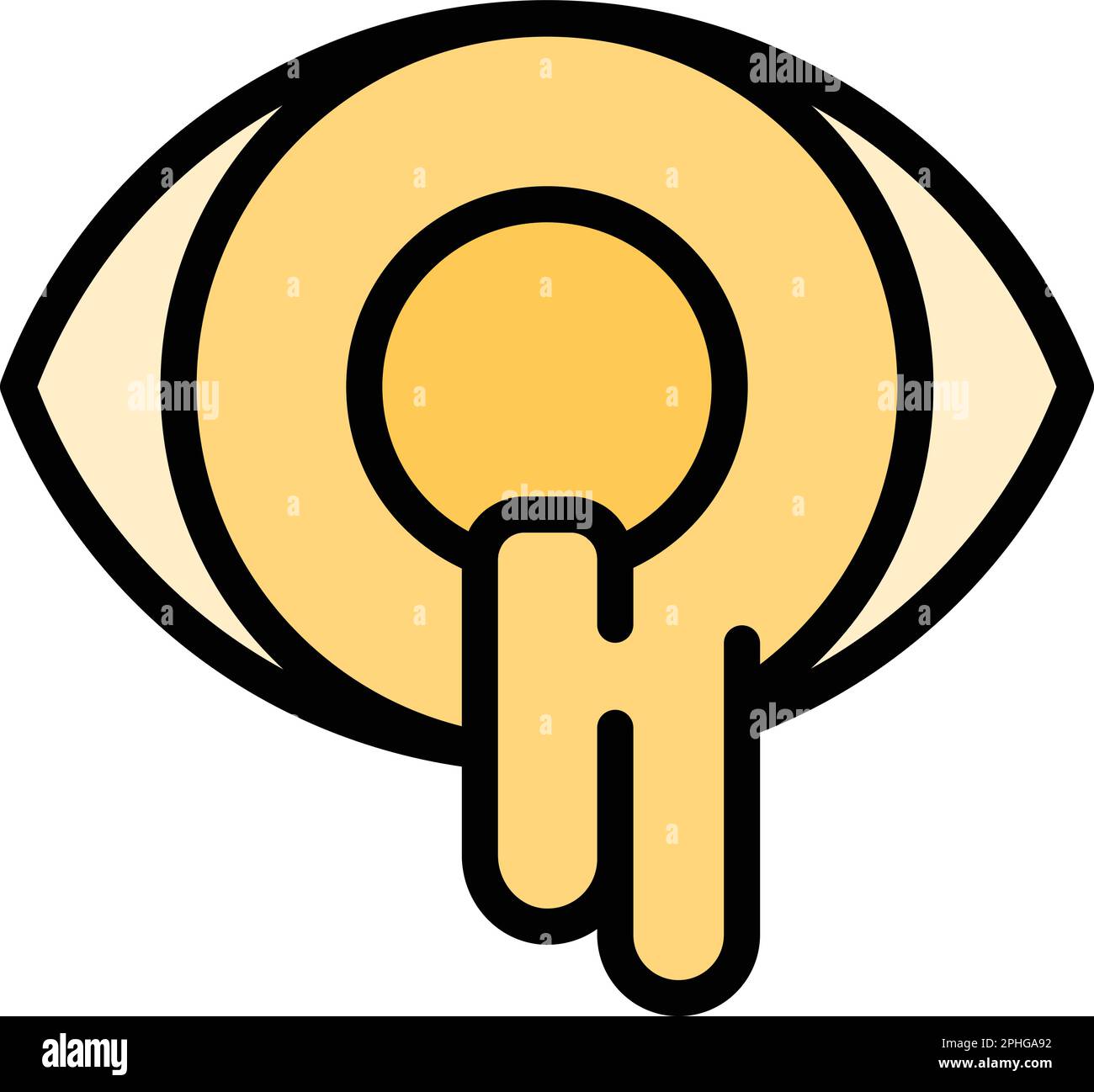 Eye crying icon. Outline Eye crying vector icon for web design isolated ...