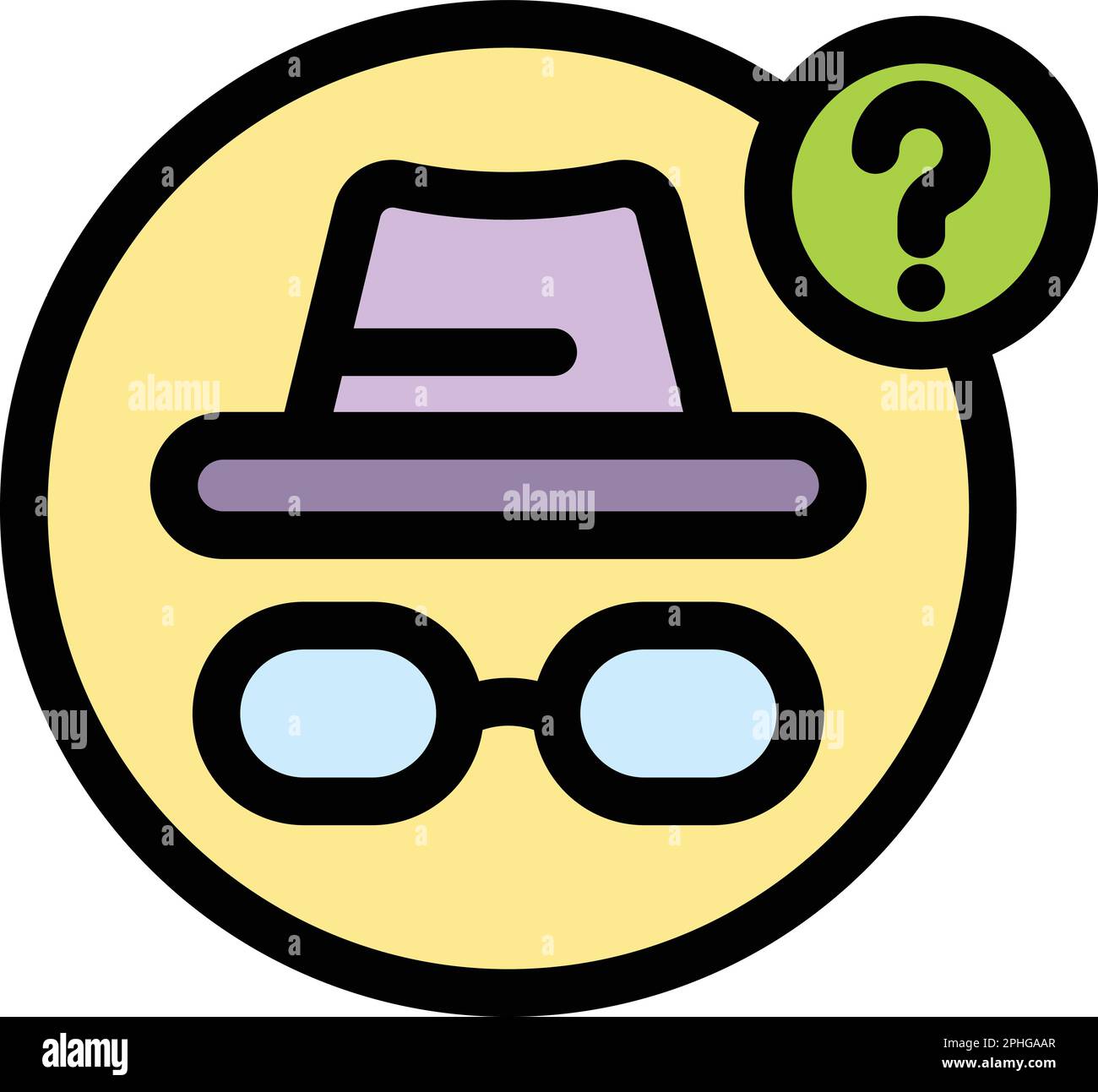 Anonymous Icon Outline Anonymous Vector Icon For Web Design Isolated On White Background Color