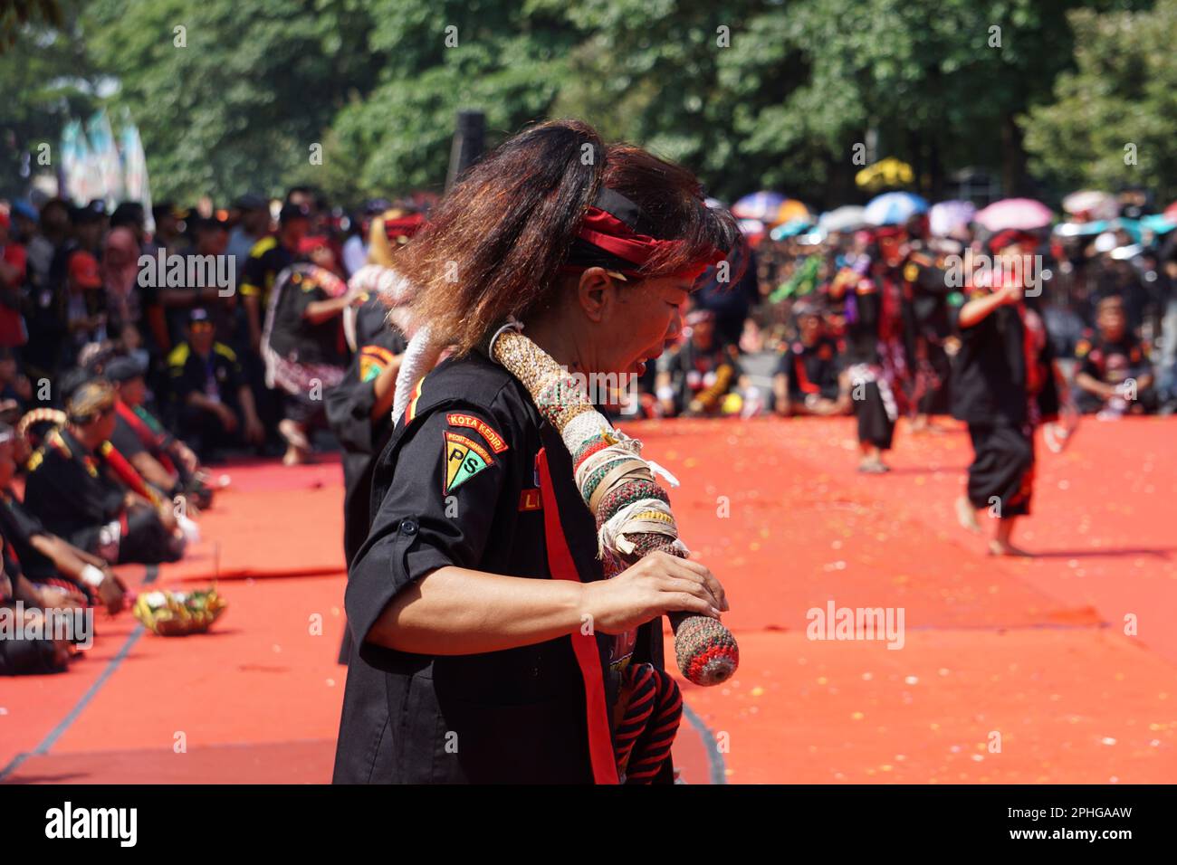 People performing pecut samandiman. The Samandiman Whip is a magic ...