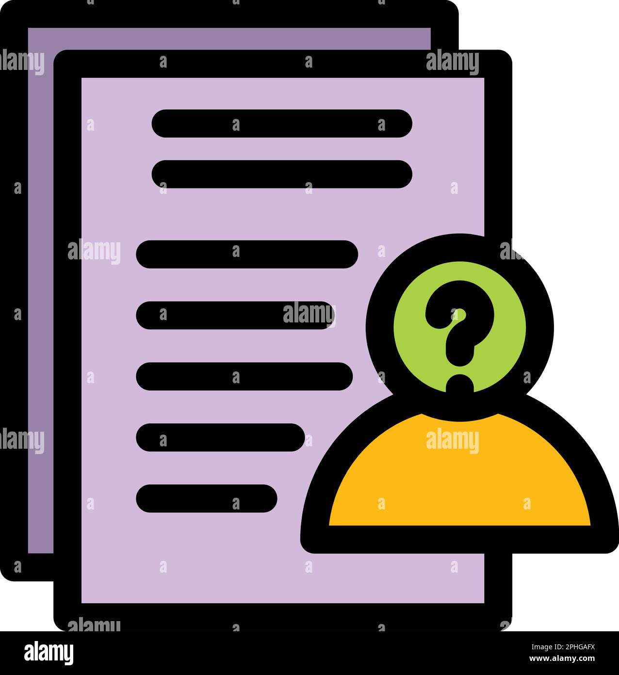Anonymous Doc Icon Outline Anonymous Doc Vector Icon For Web Design