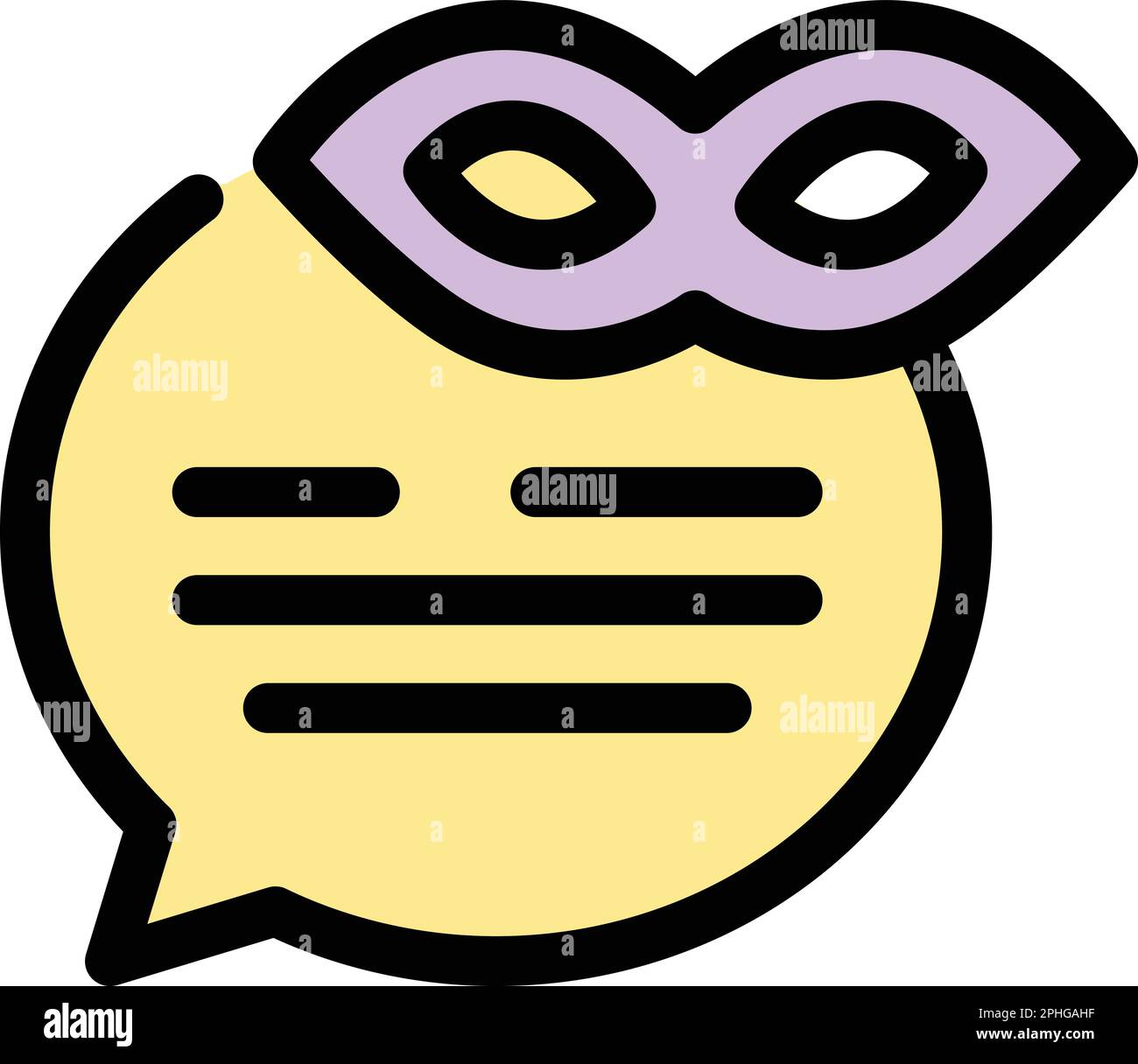 Anonymous chat icon. Outline Anonymous chat vector icon for web design ...