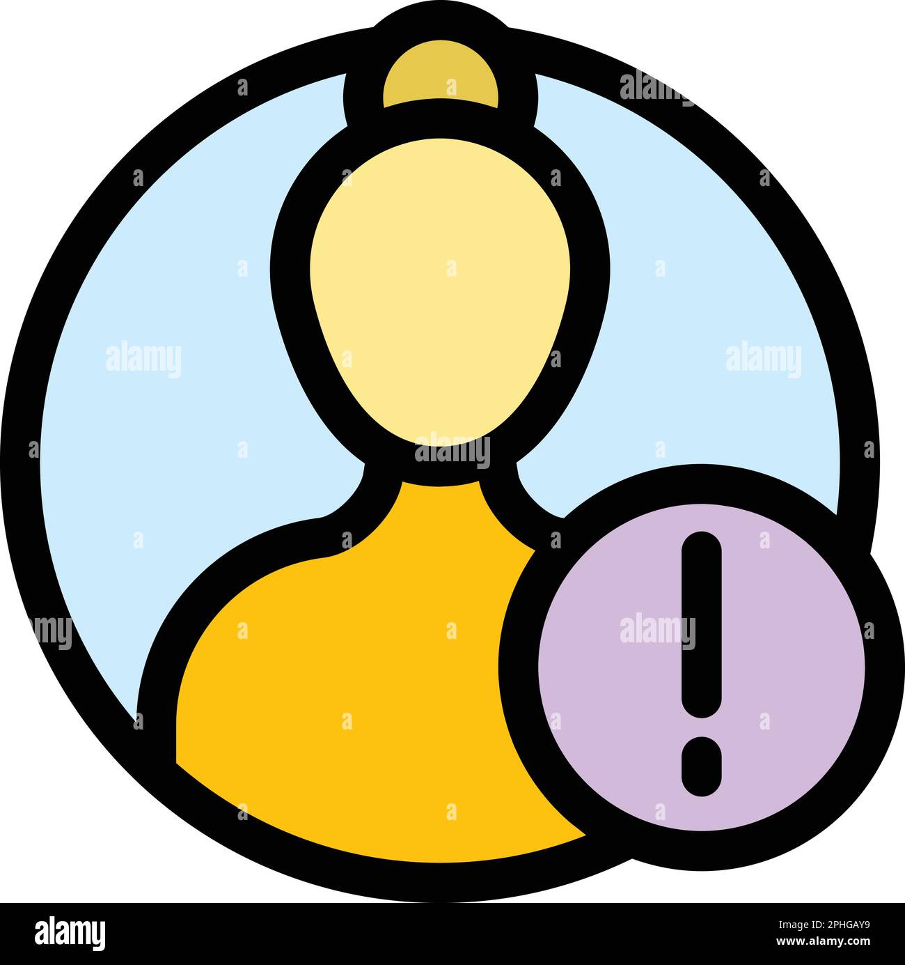 Anonymous exclamation icon. Outline Anonymous exclamation vector icon ...