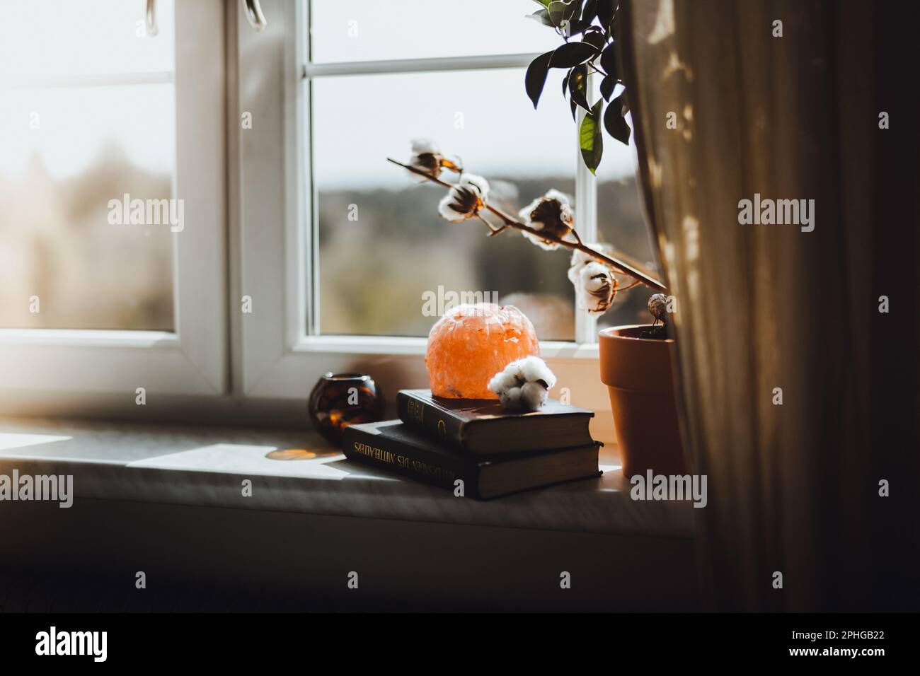 Decorative objects by the window Stock Photo - Alamy