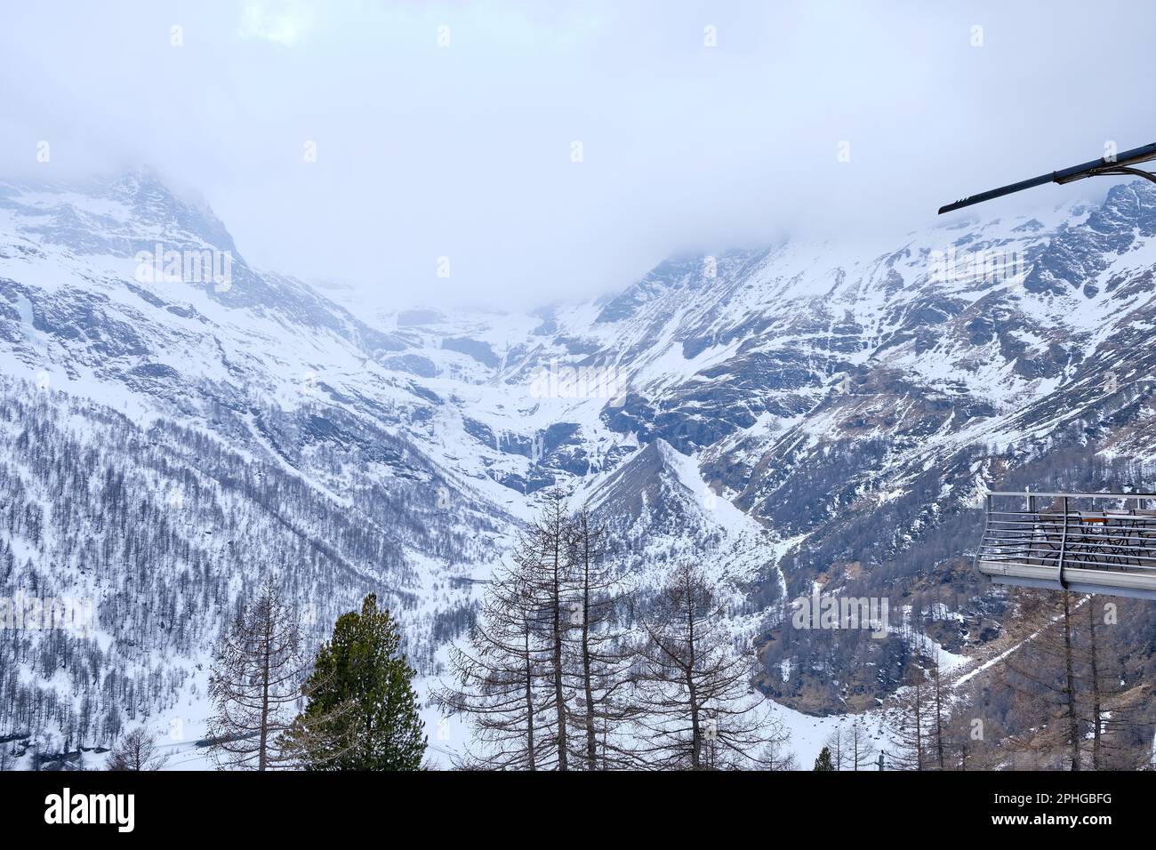 Canton Graubunden, Switzerland : Landscape in Alp Grum train station ...