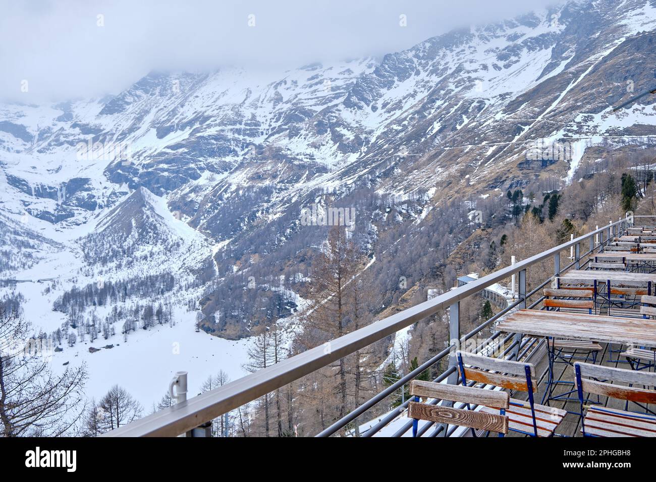 Canton Graubunden, Switzerland : Landscape in Alp Grum train station ...