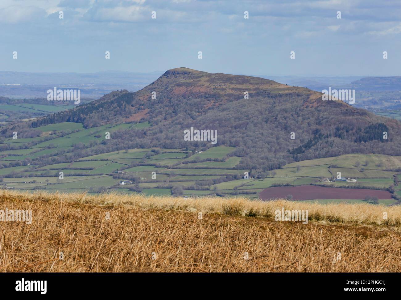 Skirrid mountain in Abergavenny as viewed from the Blorenge in South ...