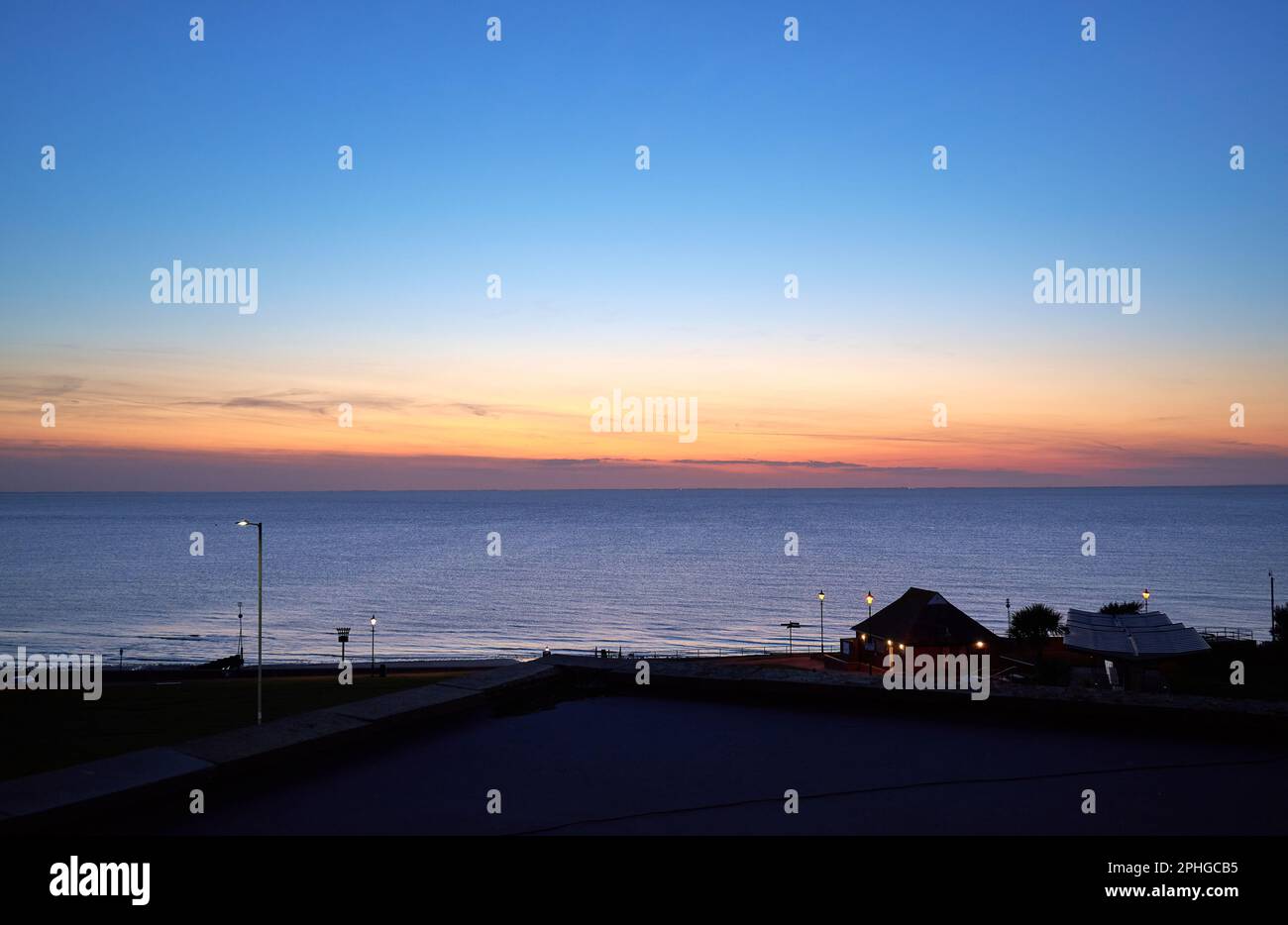 Sunset over the wash as seen from Hunstanton, Norfolk, UK Stock Photo ...