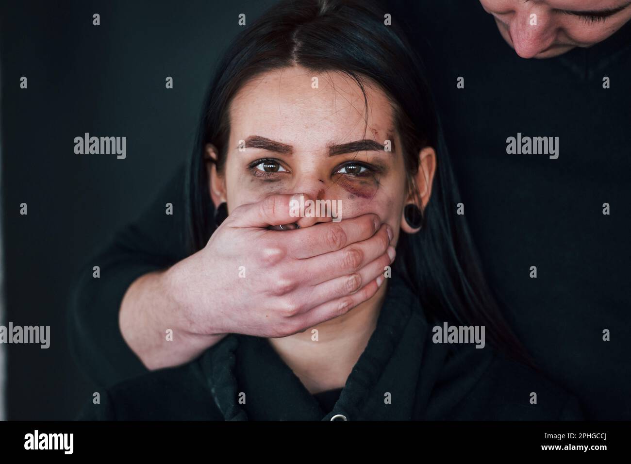 Sad kidnapped young man hostage hi-res stock photography and images - Alamy