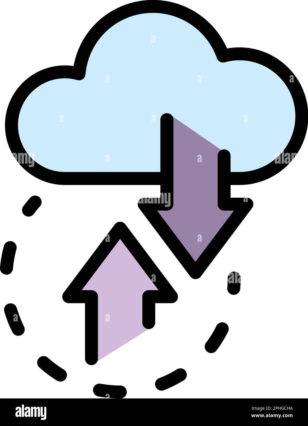 Api change data cloud icon. Outline Api change data cloud vector icon ...